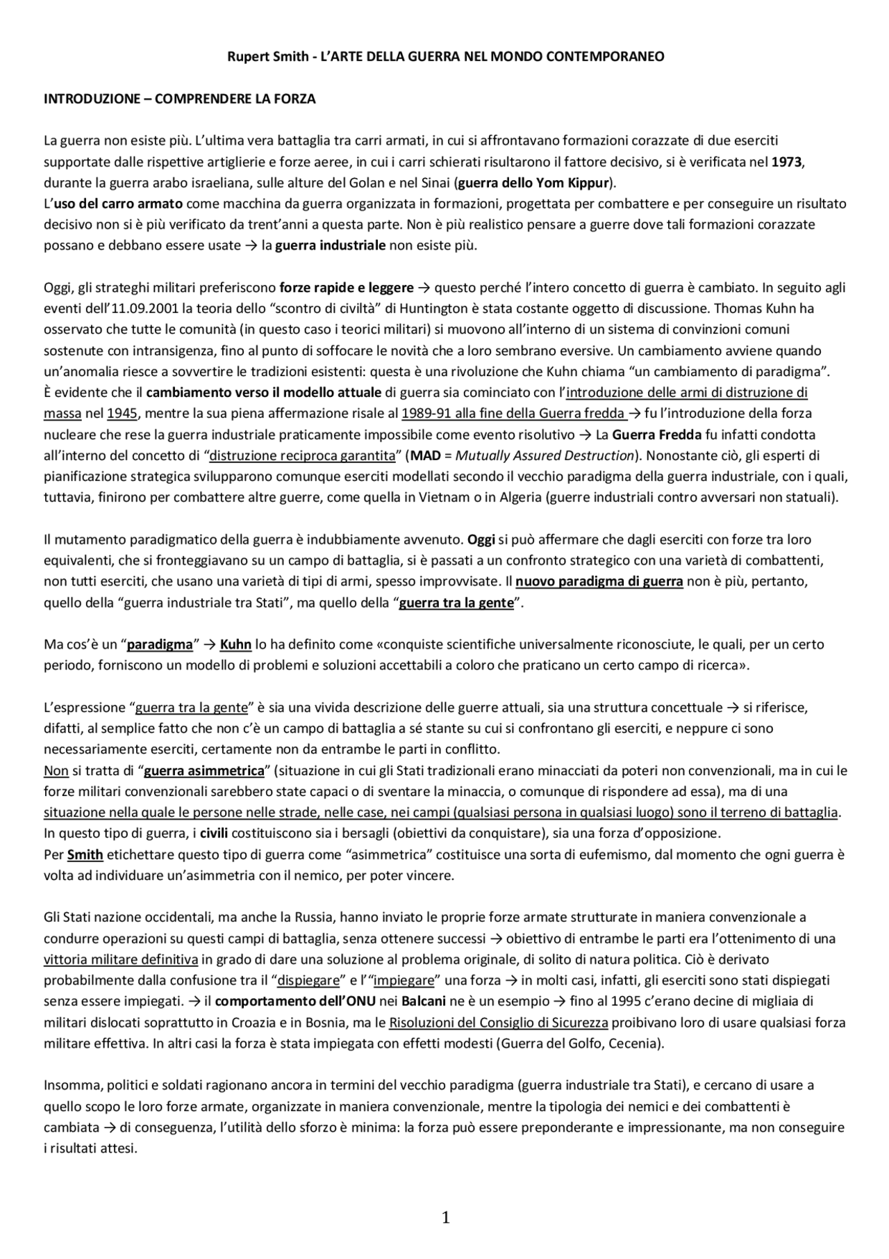 L'arte della guerra nel mondo contemporaneo - Rupert Smith | Sintesi ...