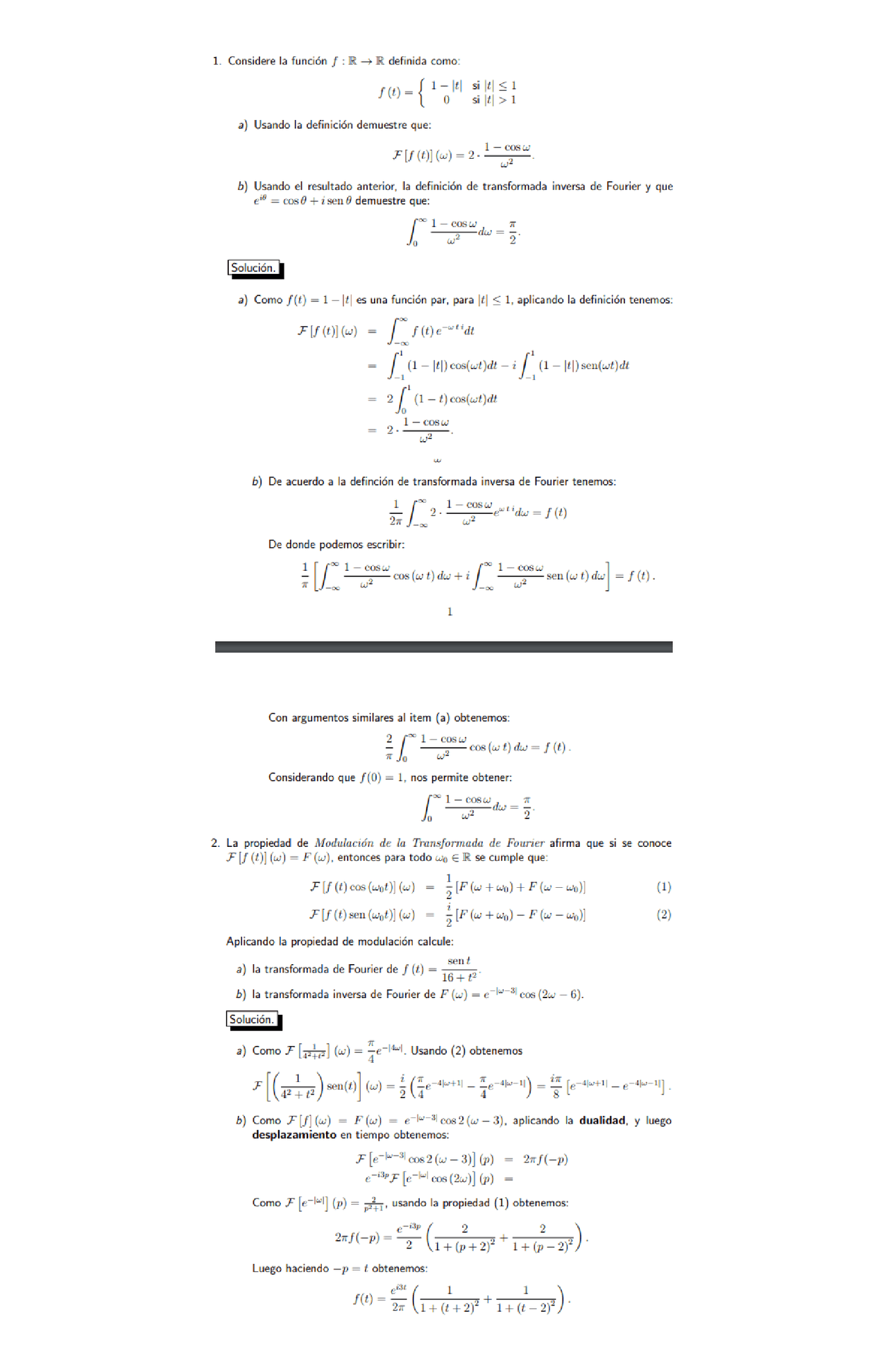 Transformada de fourier - Docsity