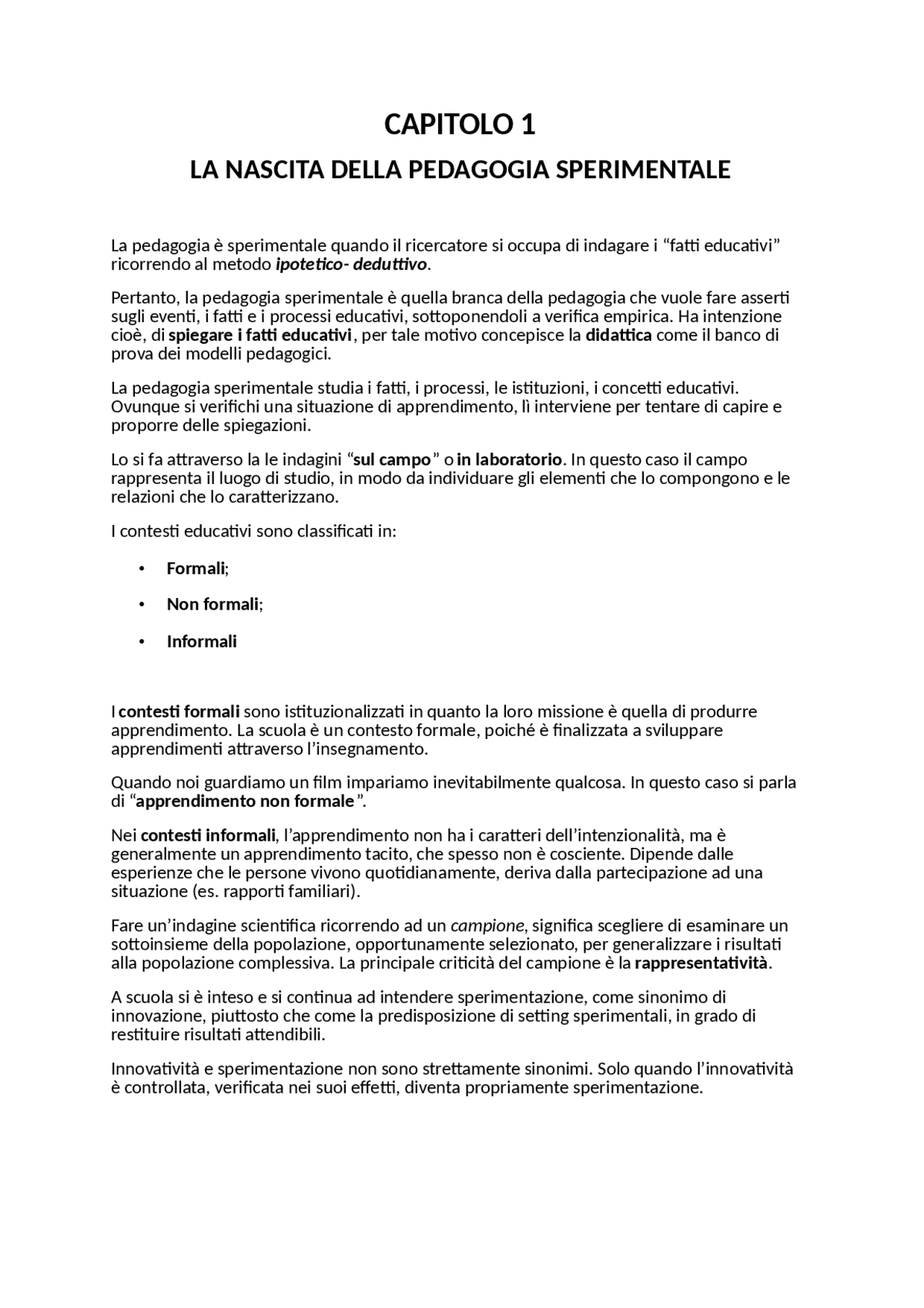 Pedagogia Sperimentale Pegaso Docsity