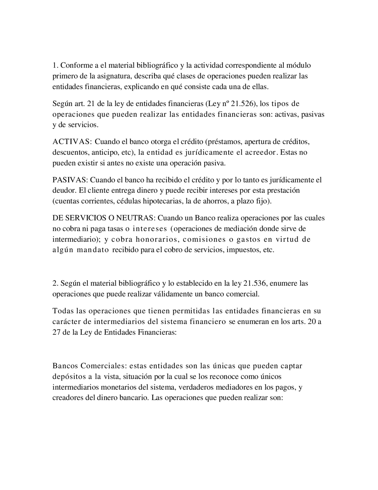 Parcial 1 Derecho Bancario Exámenes De Derecho Docsity