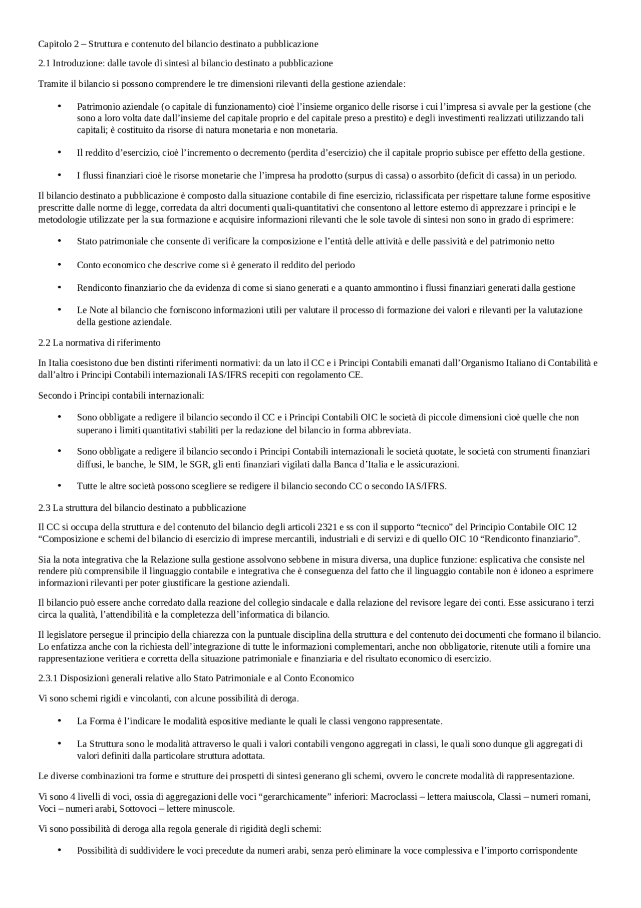 Analisi Di Bilancio Cap 2 Docsity
