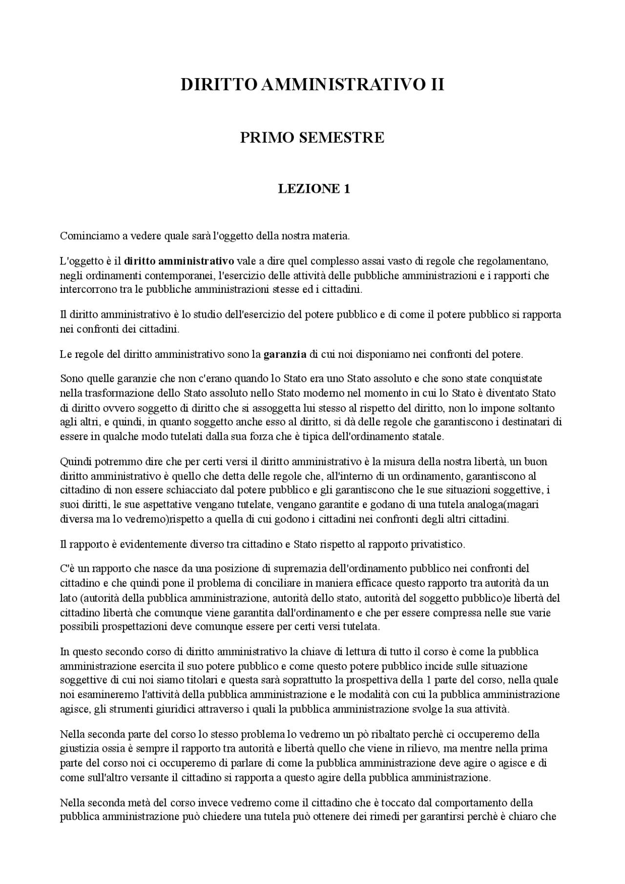Appunti Diritto Amministrativo Ii Prof Acquarone Docsity