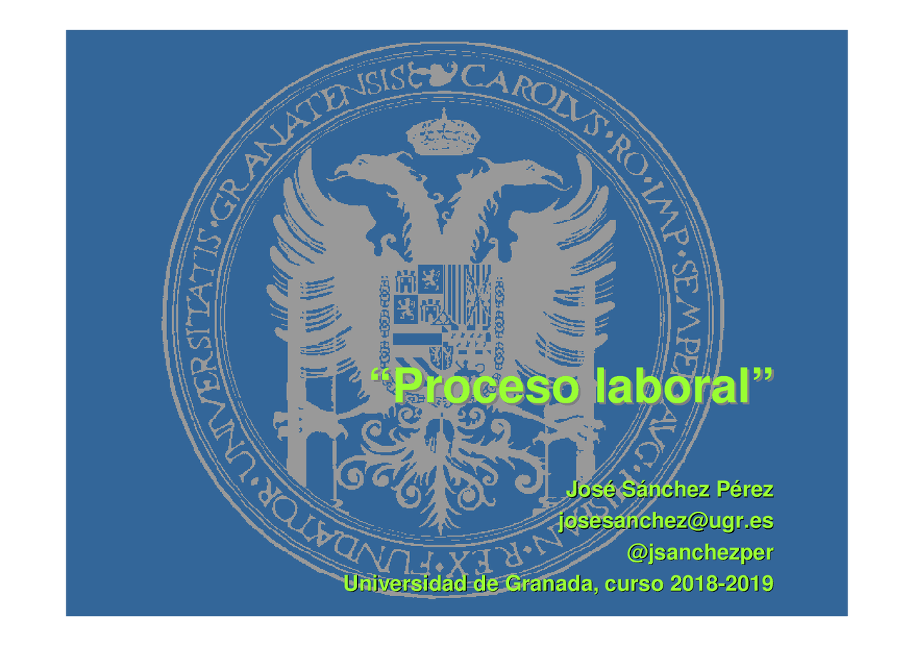 Derecho Procesal Rrll Y Rrhh Docsity