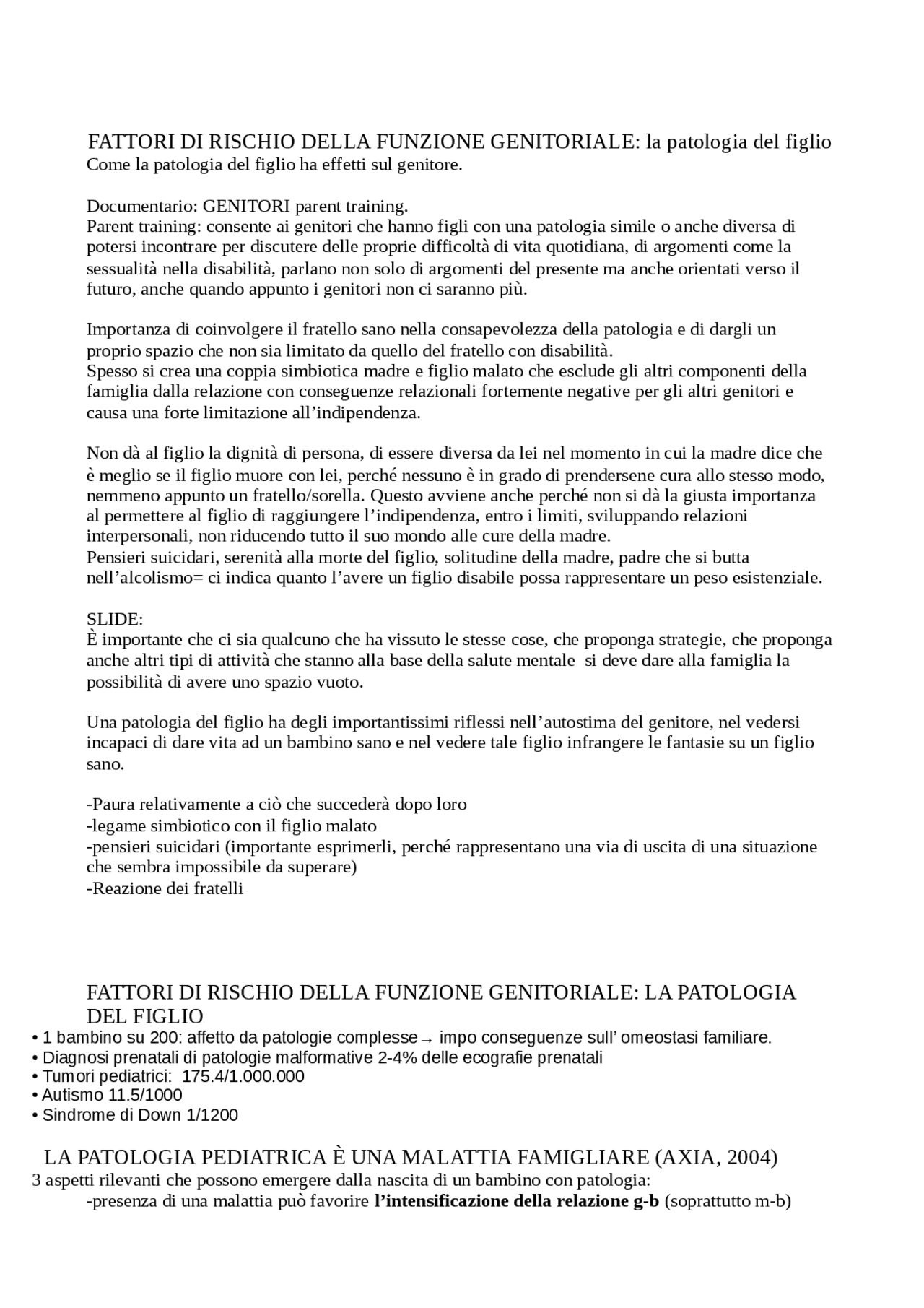 Appunti Slide Di Neuropsicologia Dello Sviluppo Docsity