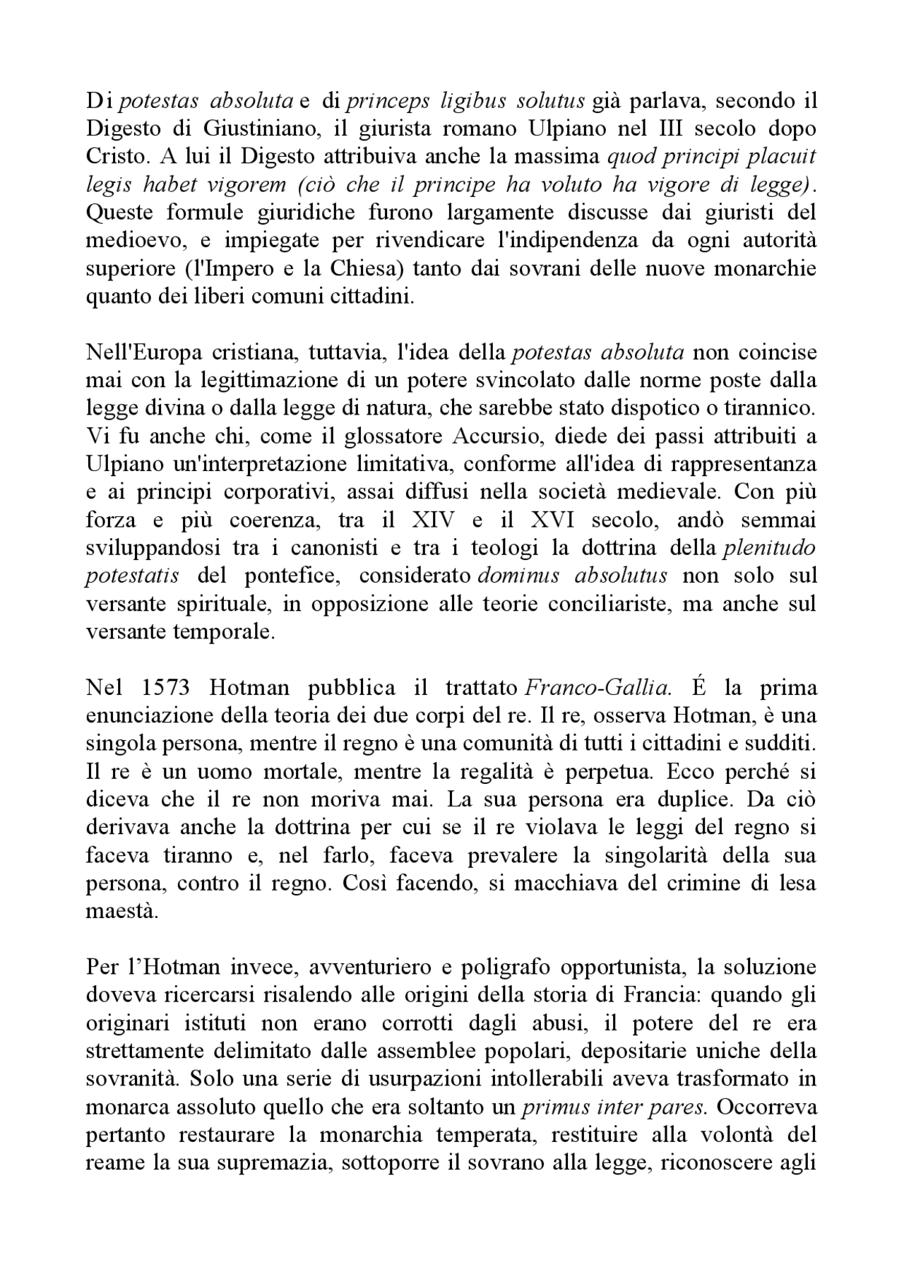Appunti Su Hotman E Bodin Docsity