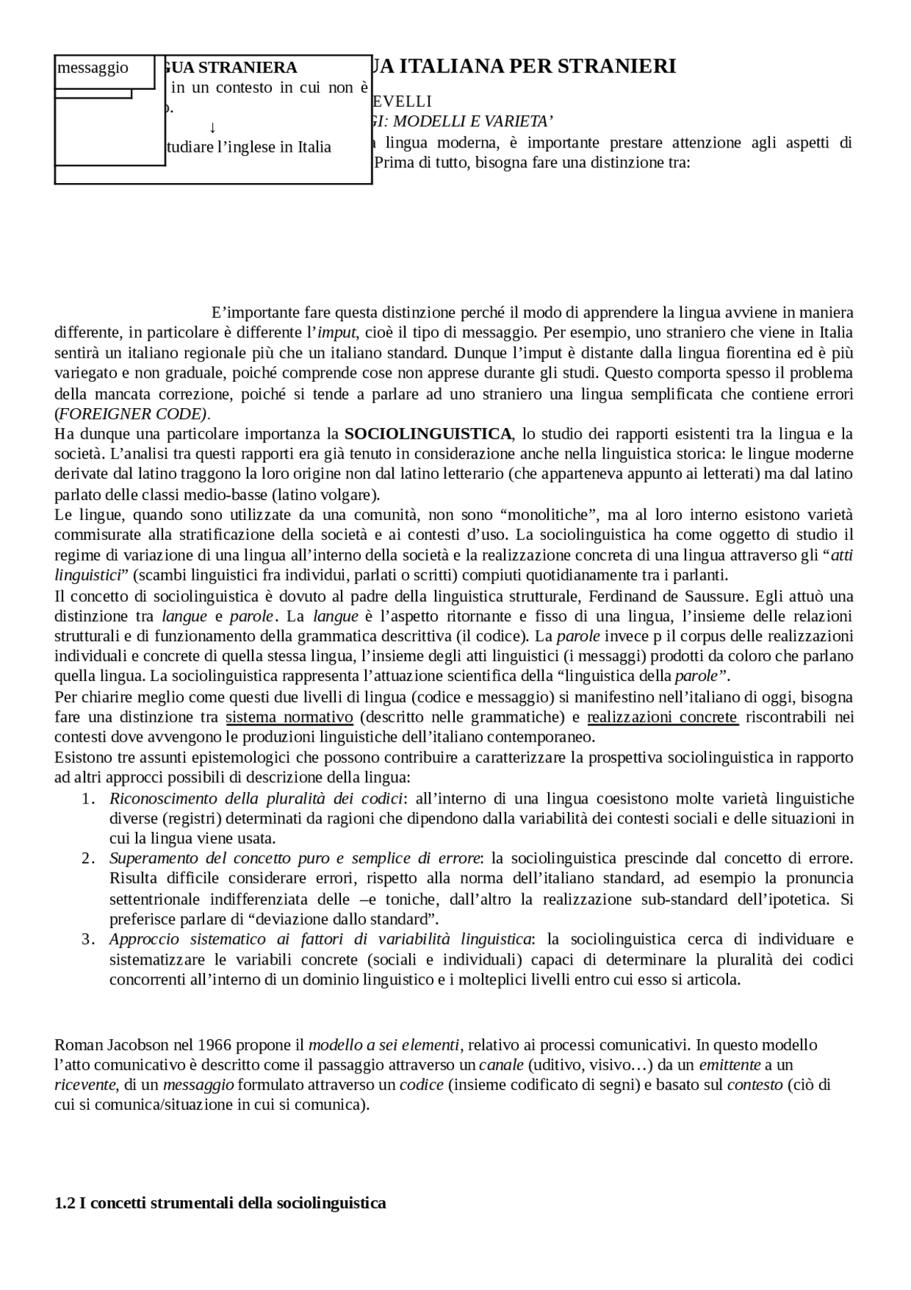 Riassunto: ITALIANO L2 - LUISA REVELLI - Docsity