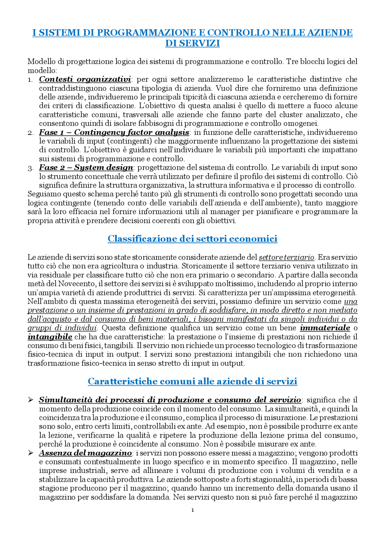 Programmazione E Controllo Corso Progredito 2 Parte Docsity