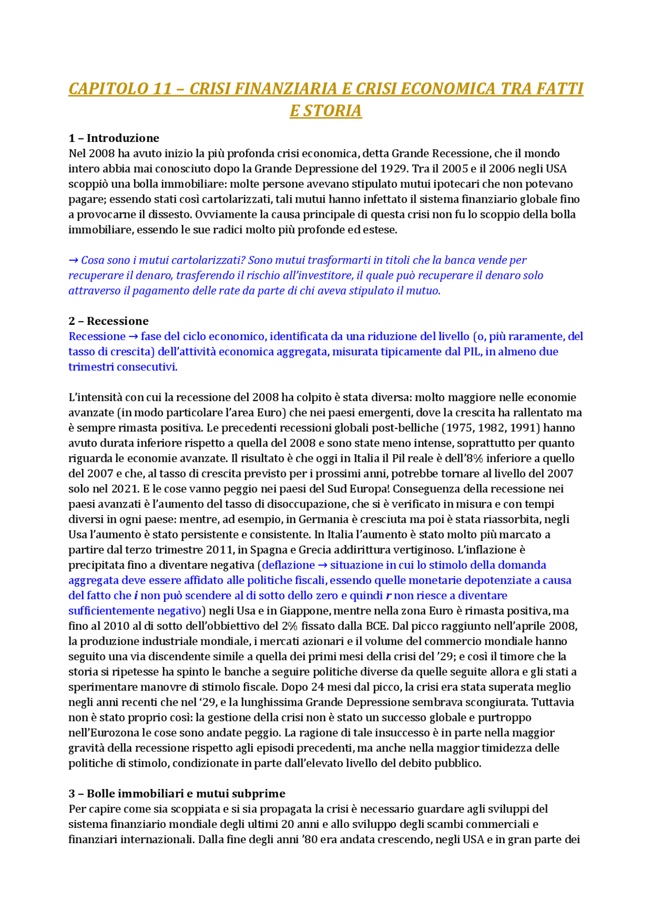 Macroeconomia cap. 11 - Docsity