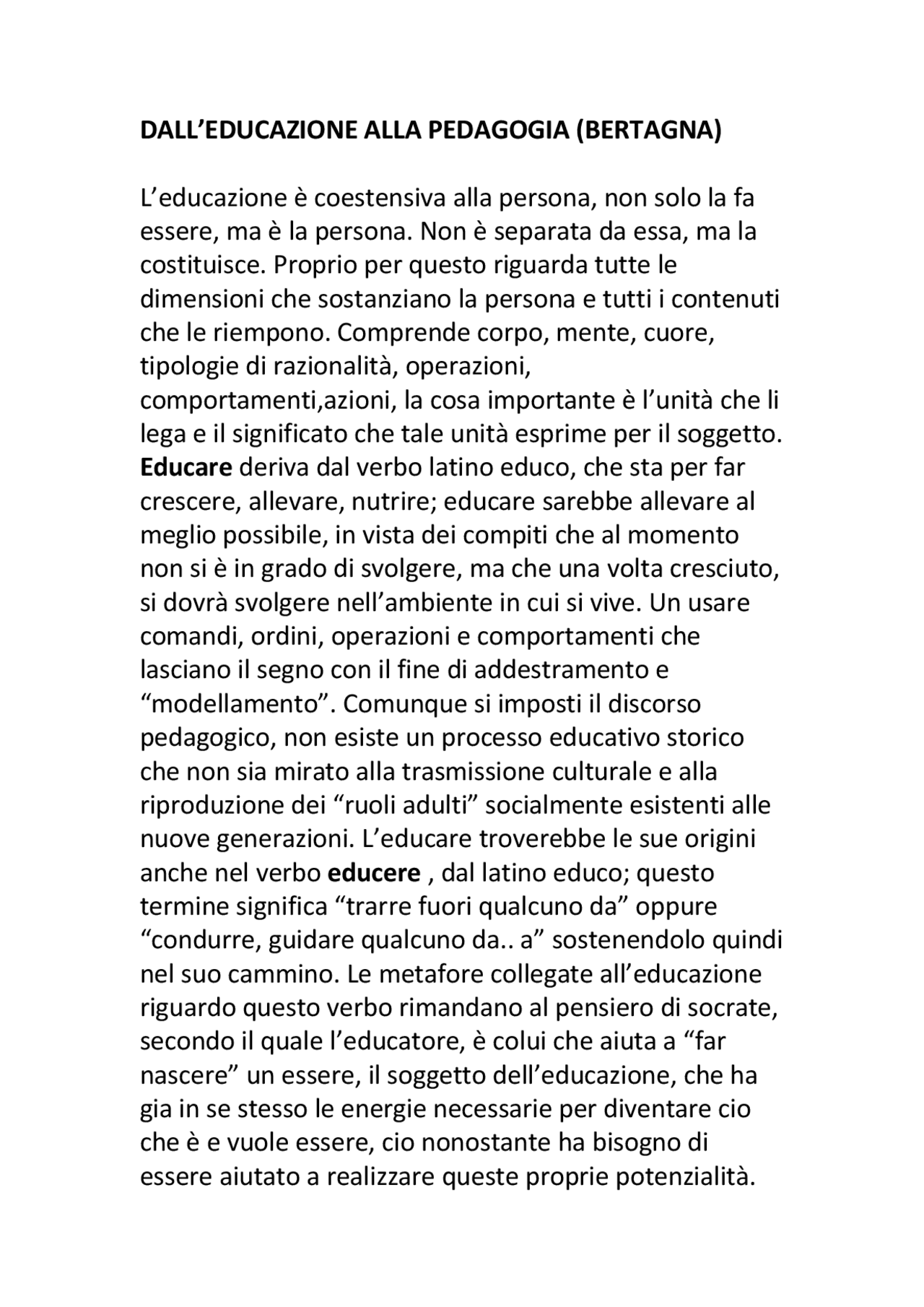 Dall Educazione E Formazione Docsity