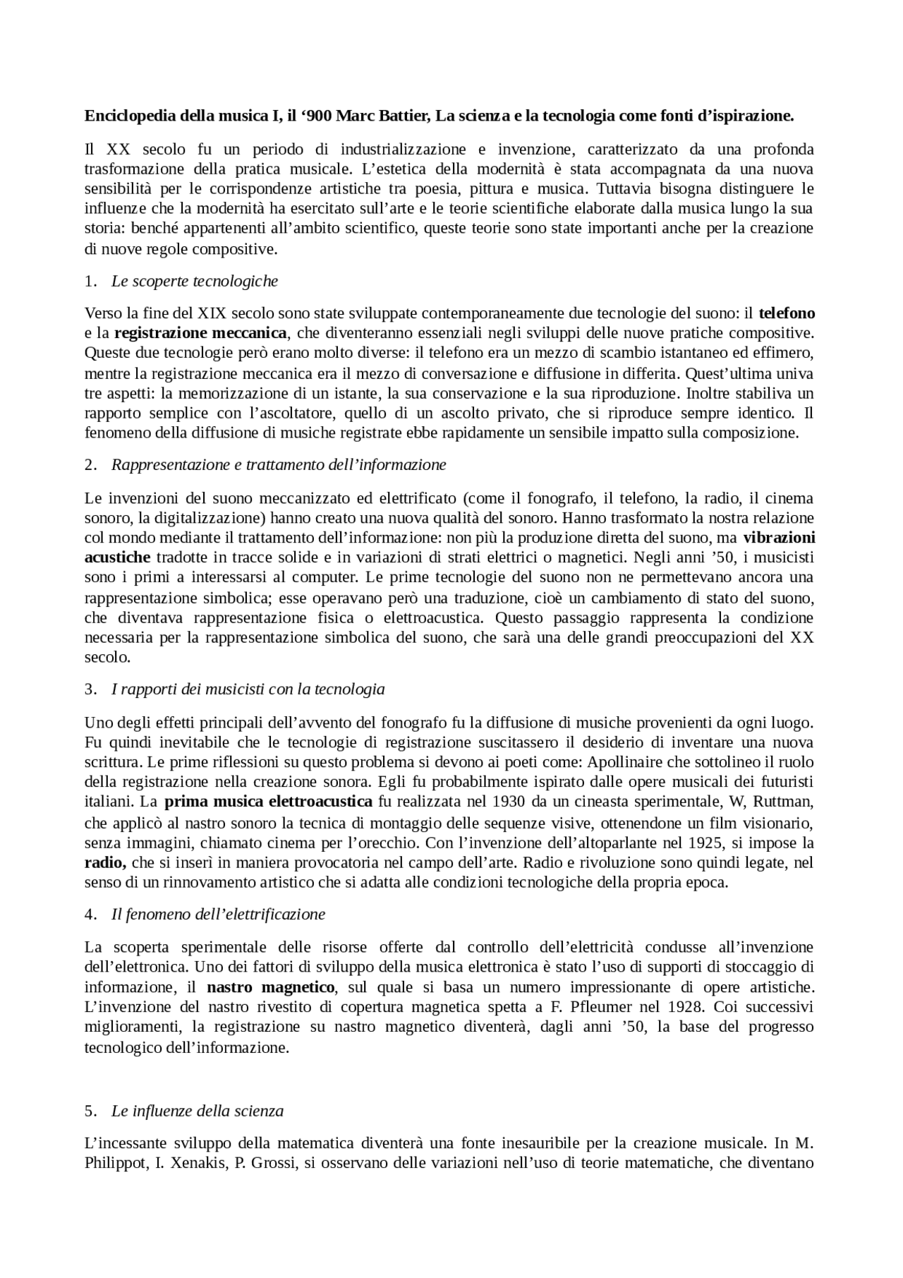 Riassunto Completo Dispense Esame Linguaggi Musicali Docsity