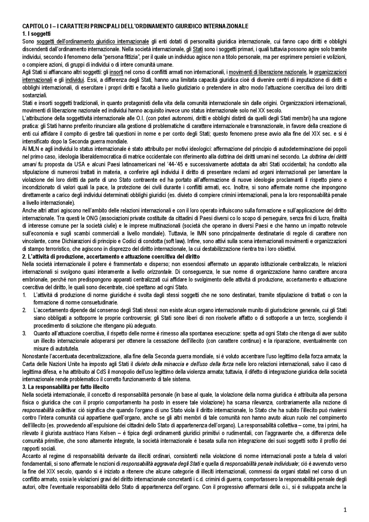 Diritto Internazionale Cassesepdf Appunti Di Diritto
