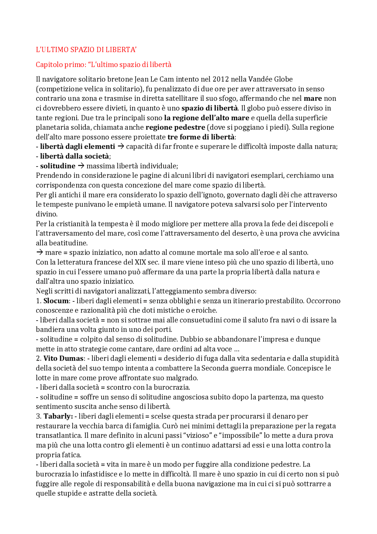 Riassunto Lultimo Spazio Di Libertà Docsity