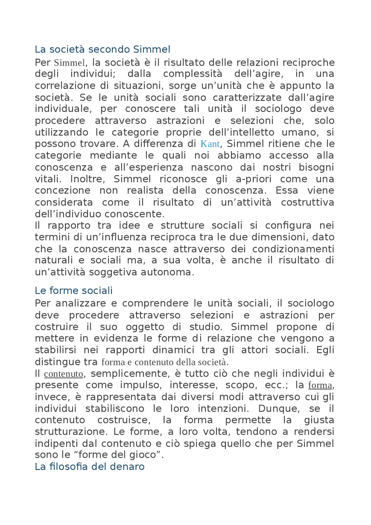 George Simmel Sociologia Docsity
