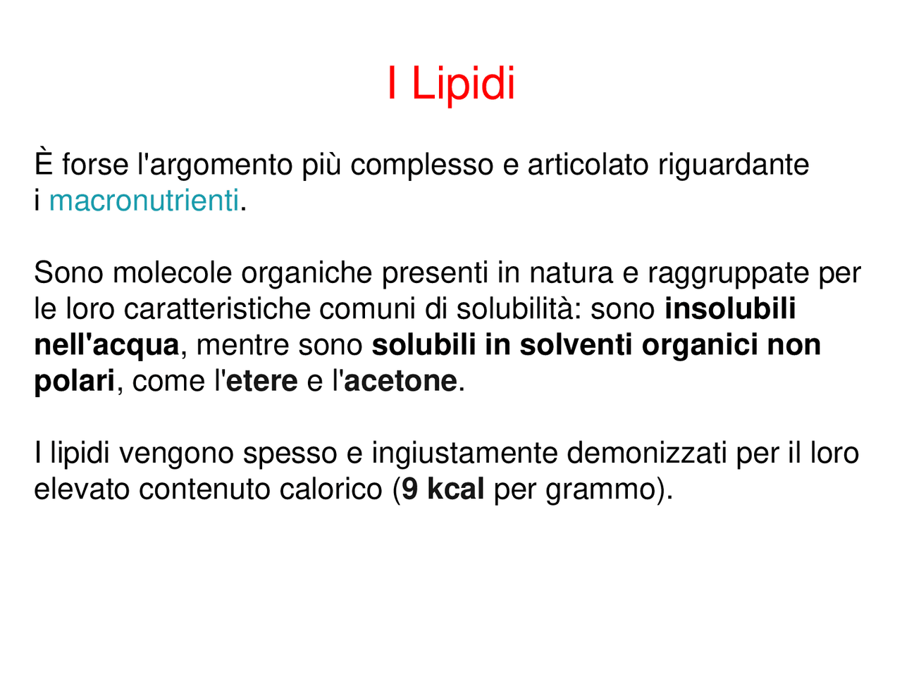 Alimentazione I Lipidi Docsity