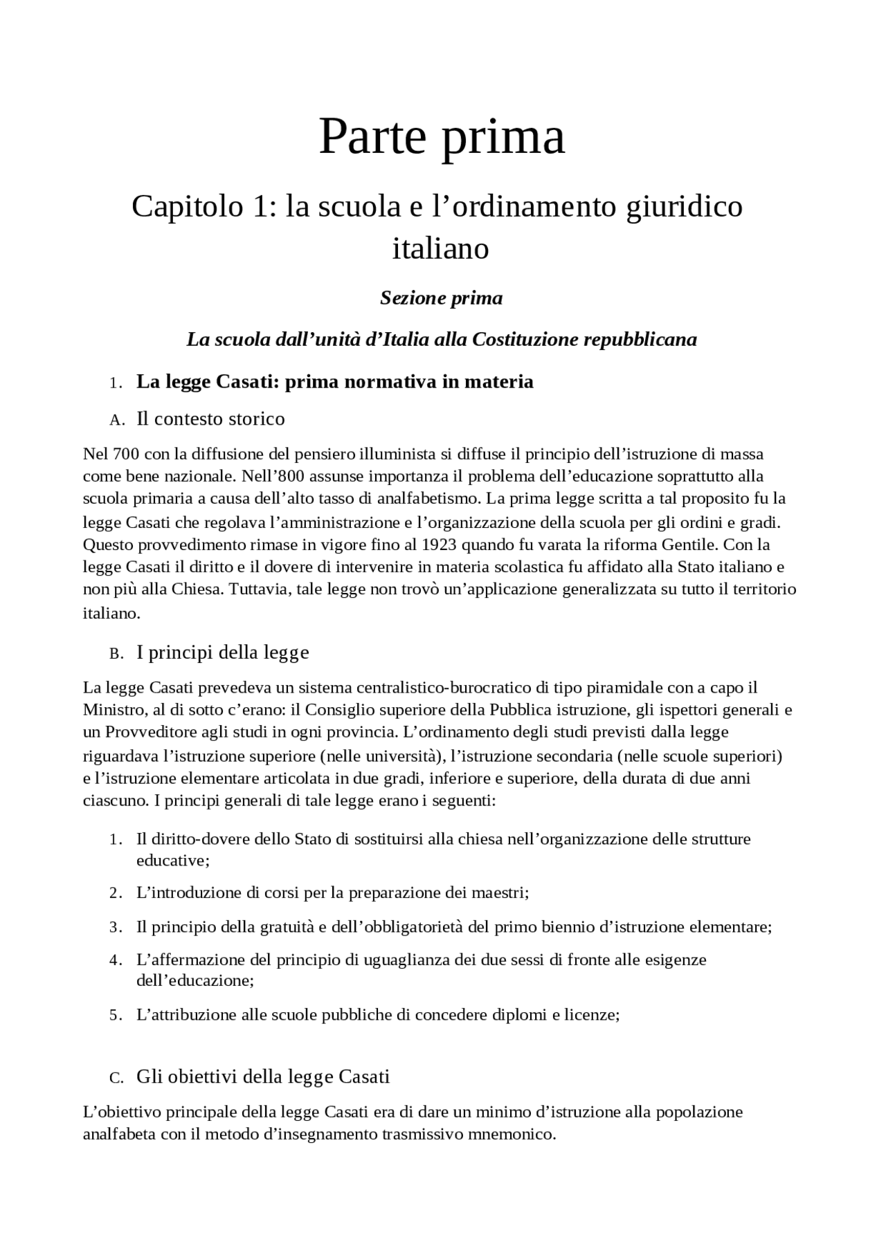 Compendio Di Legislazione Scolastica Docsity