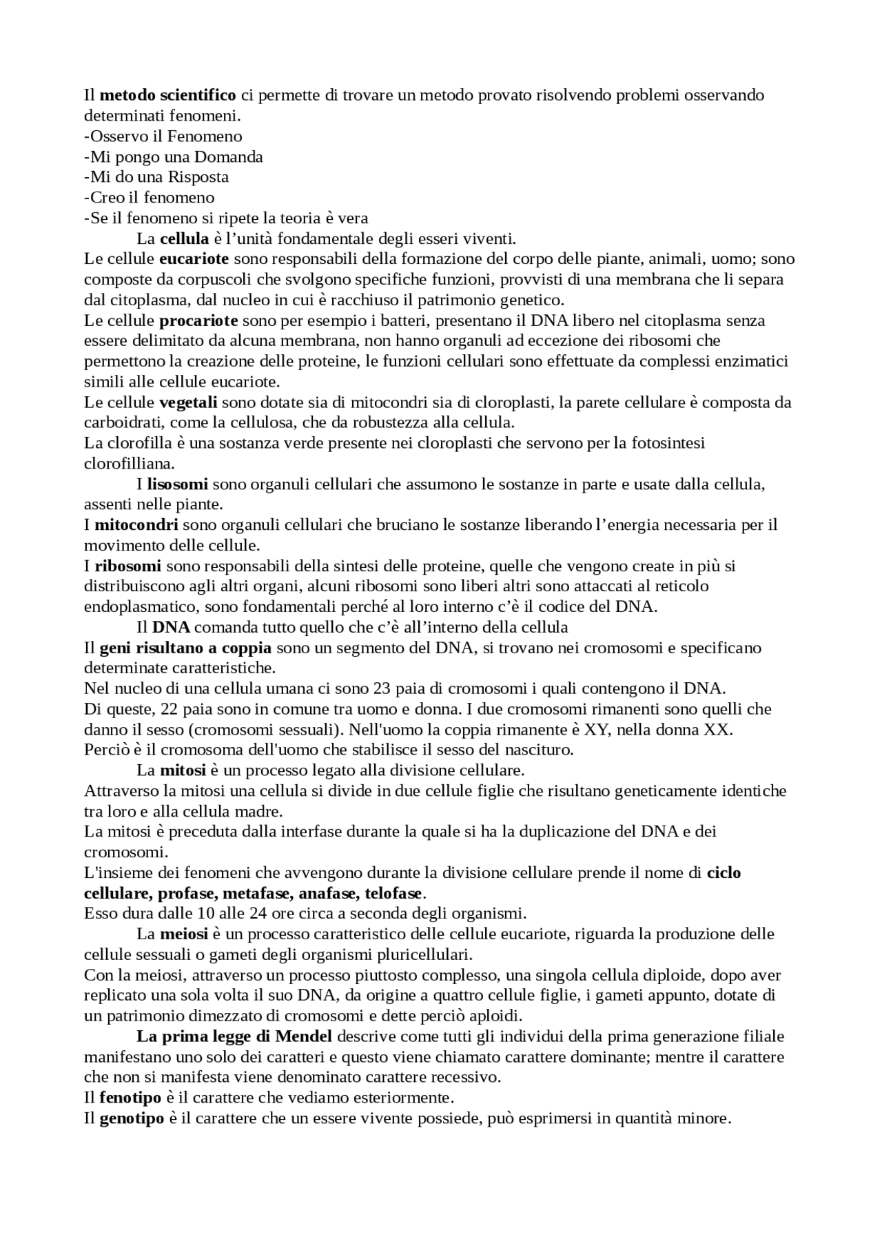 Appunti Scienze Alberghiero Docsity