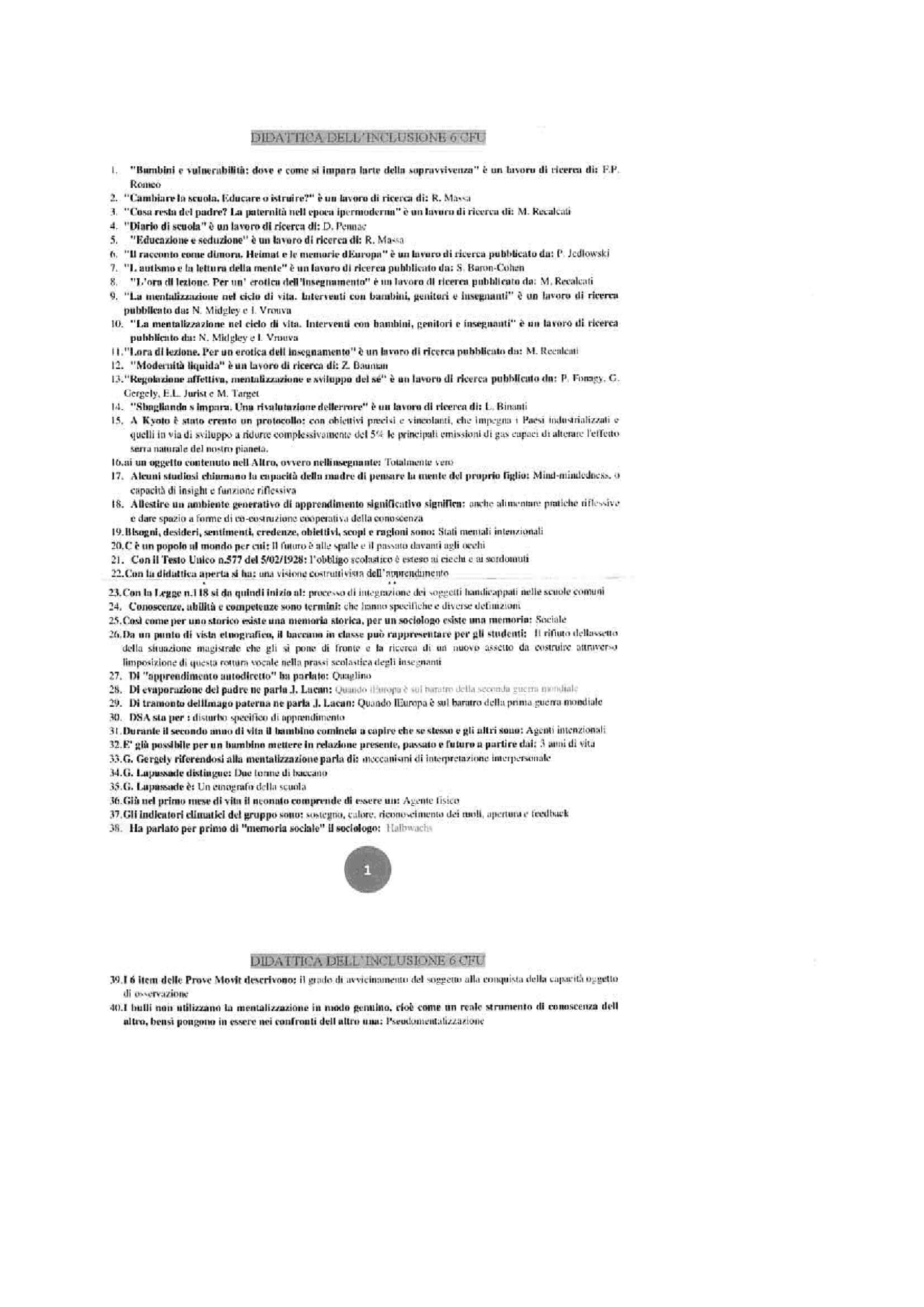 Didattica Inclusione Docsity
