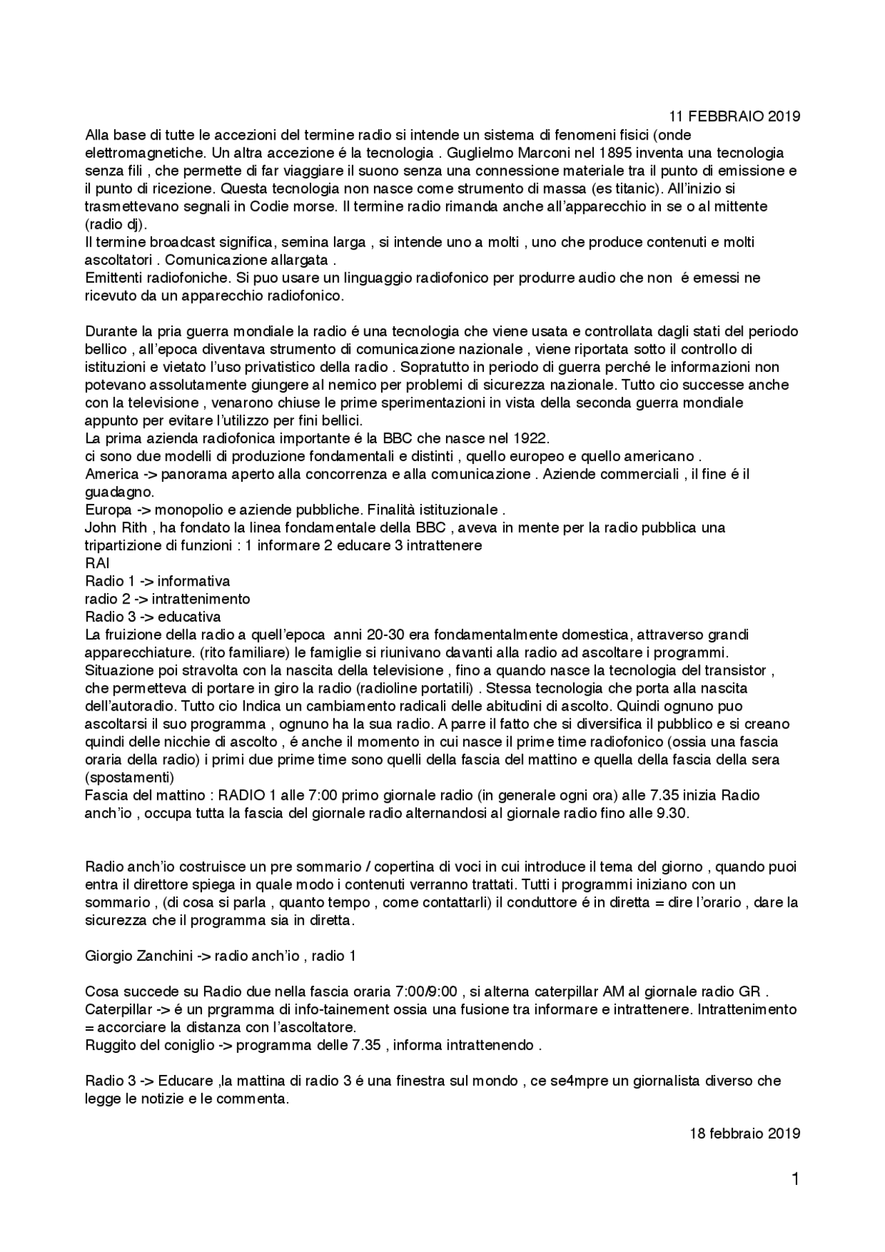Comunicazione Radiofonica Cmp Docsity