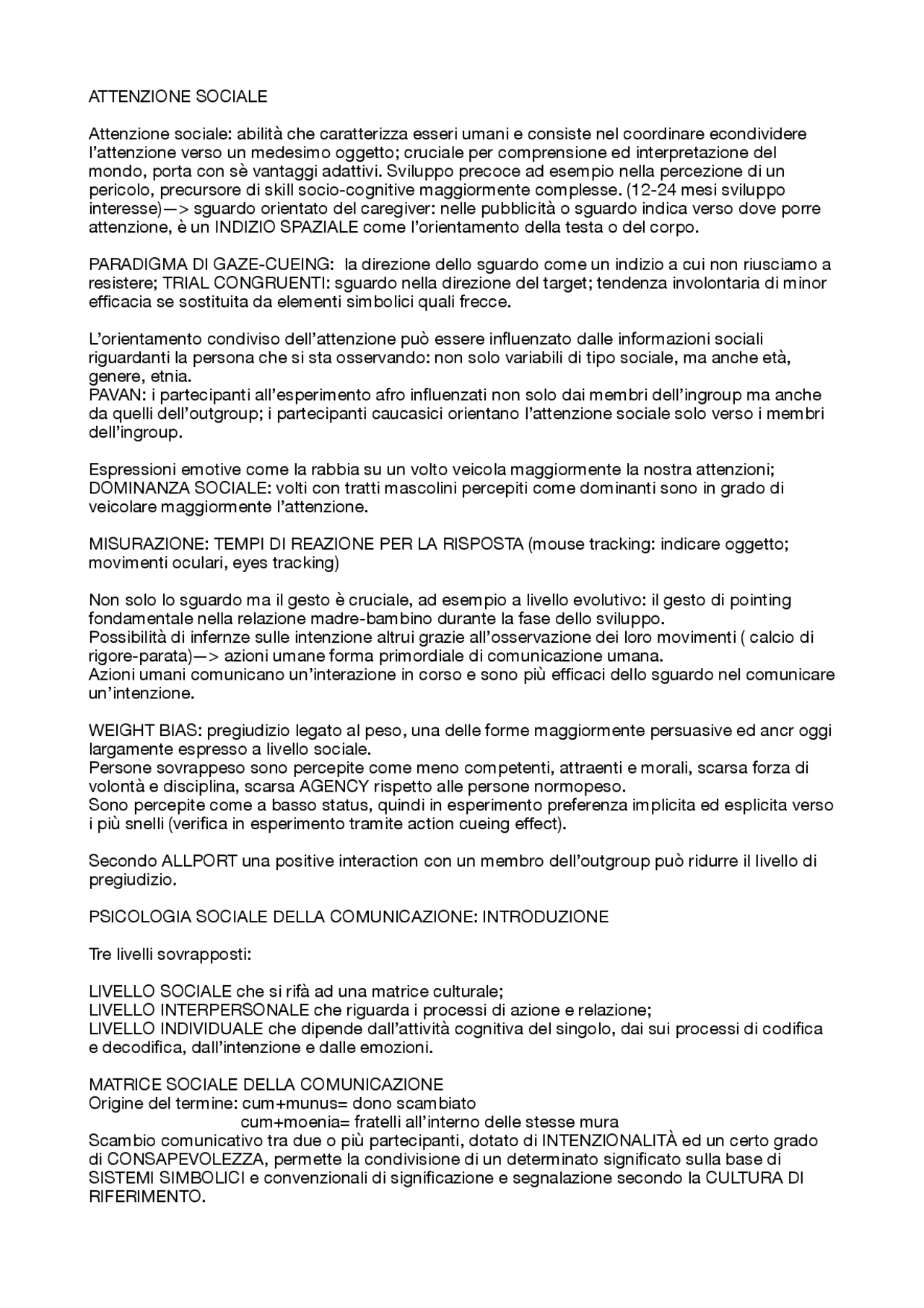 Psciologia Sociale Della Comunicazione Docsity