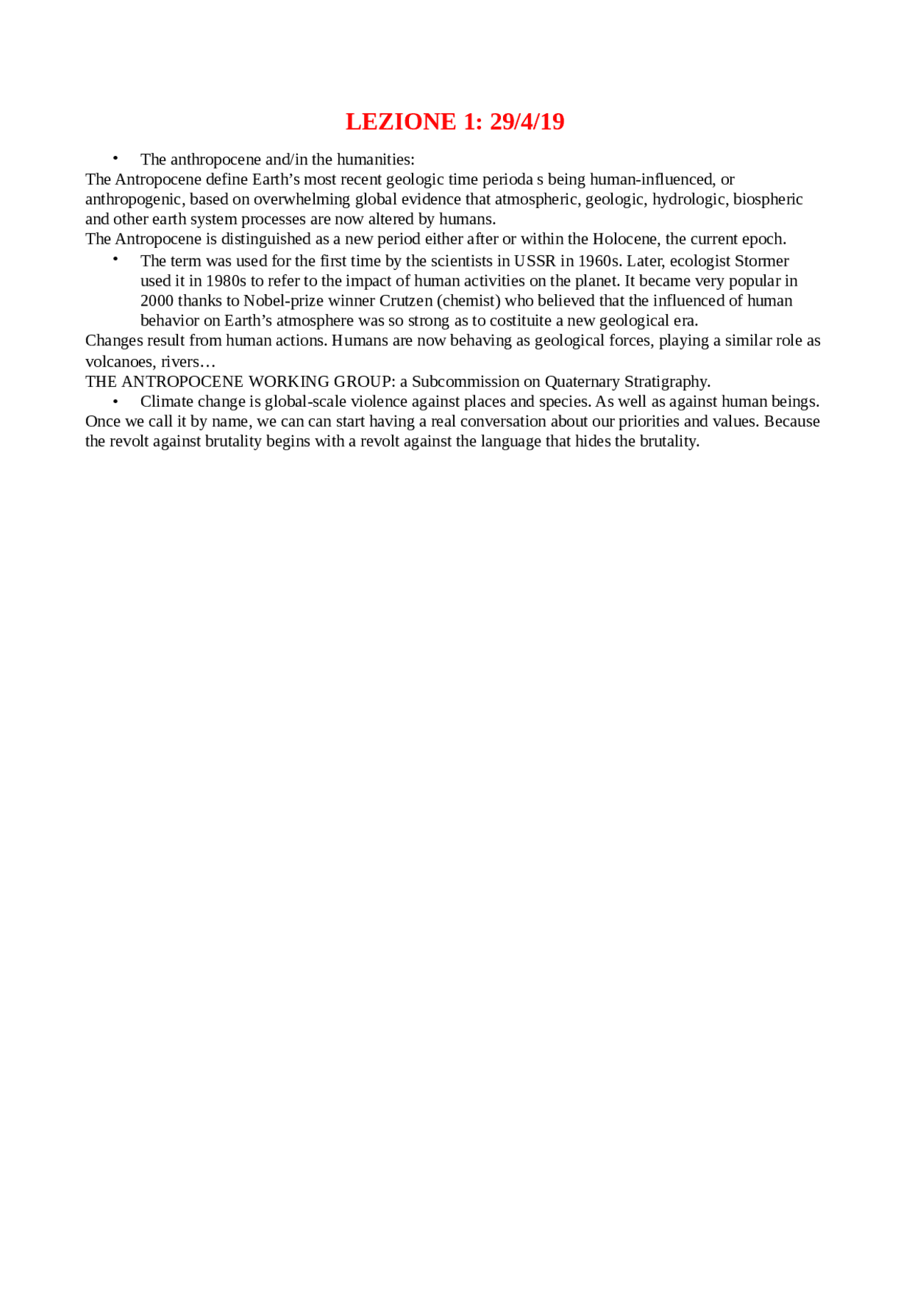 Prime Lezioni Appunti 1 3 Docsity