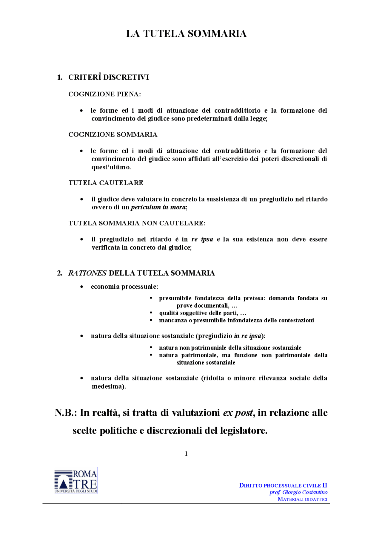 Schemi Diritto Processuale Appunti Di Diritto Processuale Civile