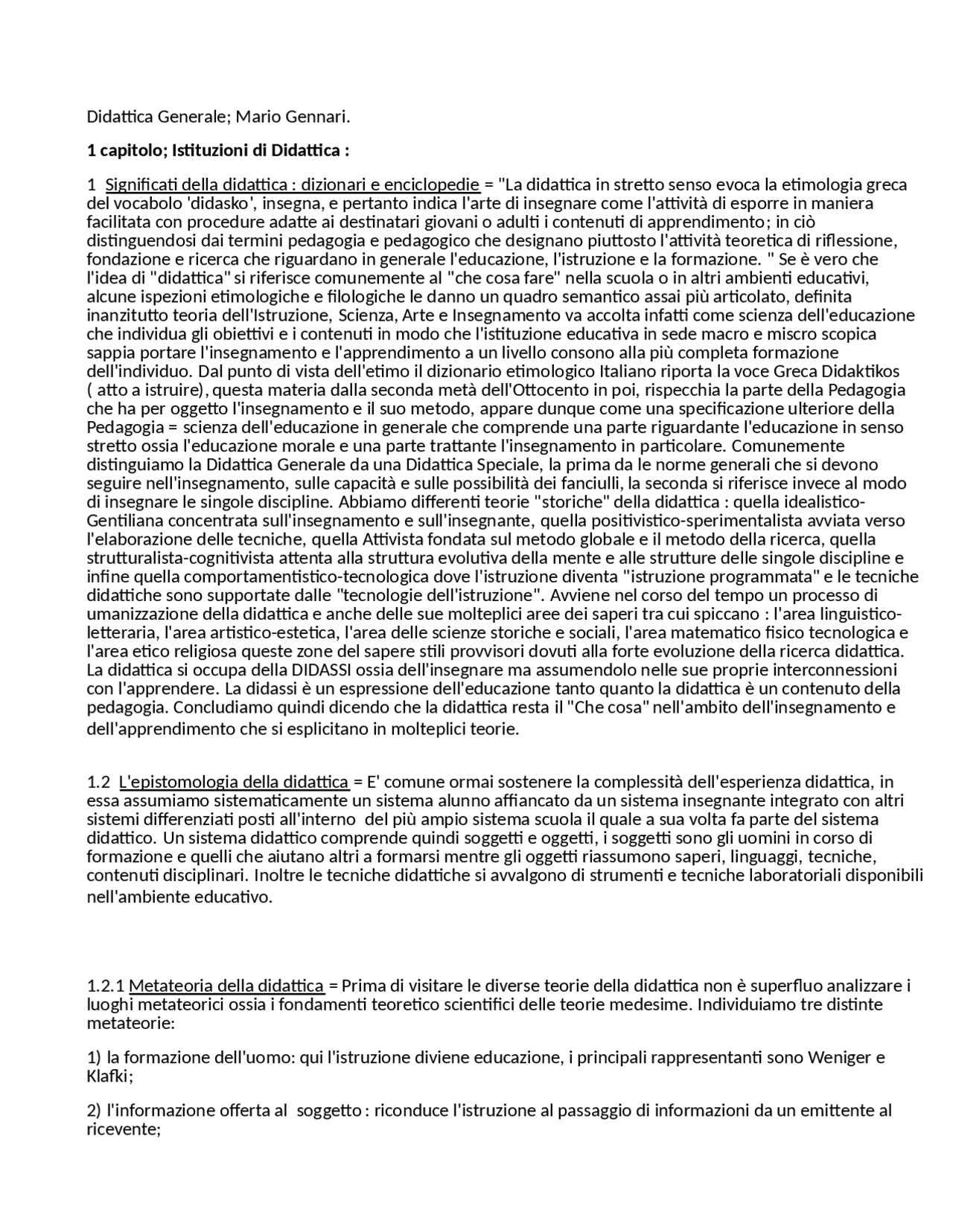 Didattica Generale E Speciale Docsity