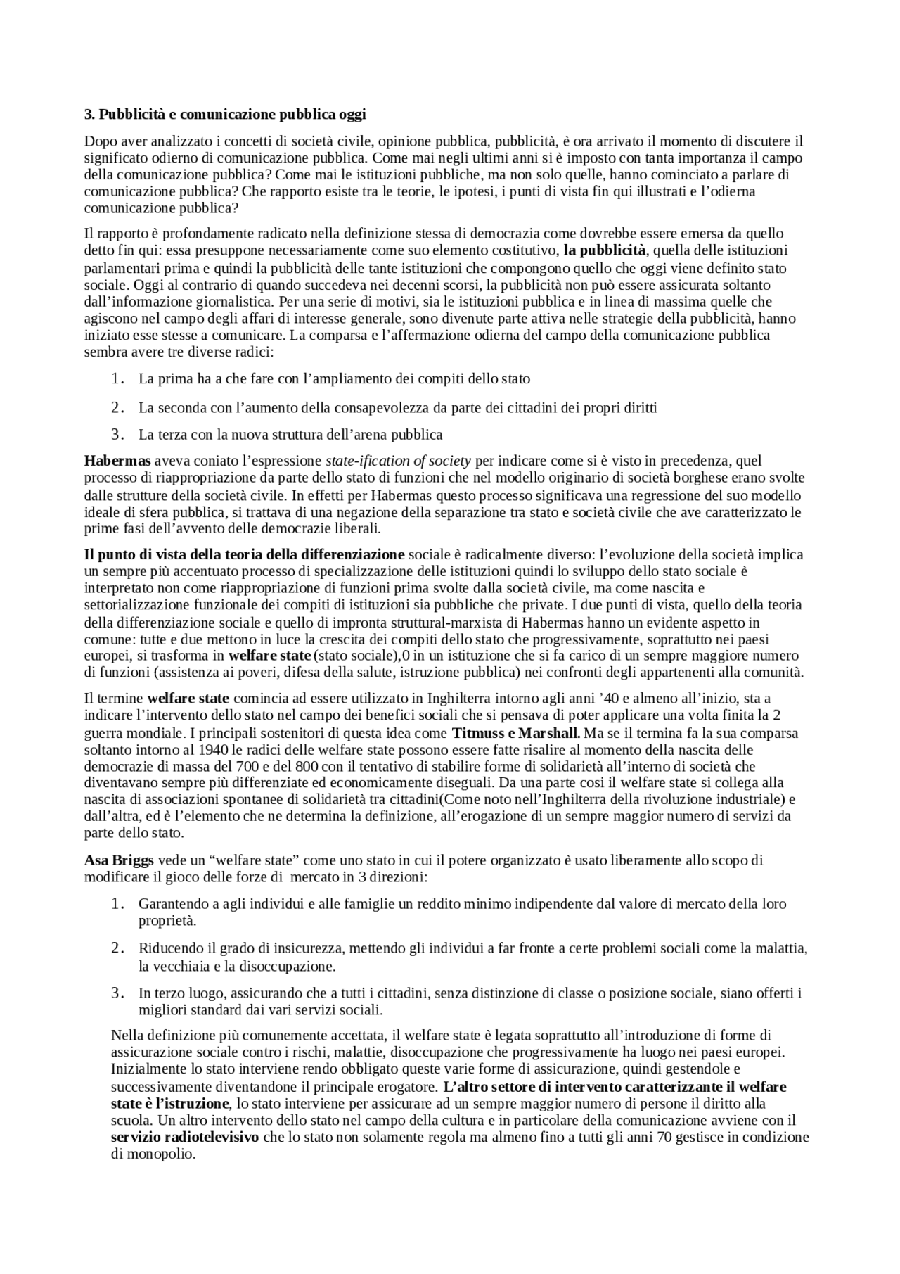 Comunicazione Pubblica Prof Affuso Esame 9 Cfu Docsity