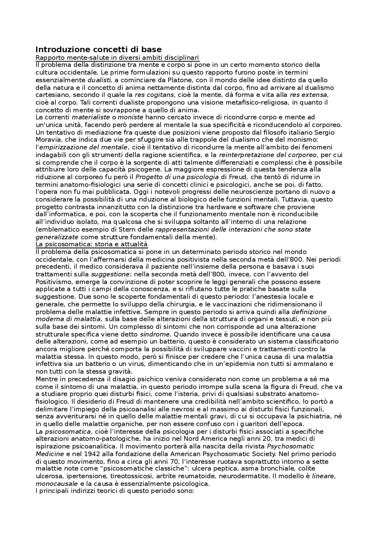 Tra Mente E Corpo Di Luigi Solano Docsity