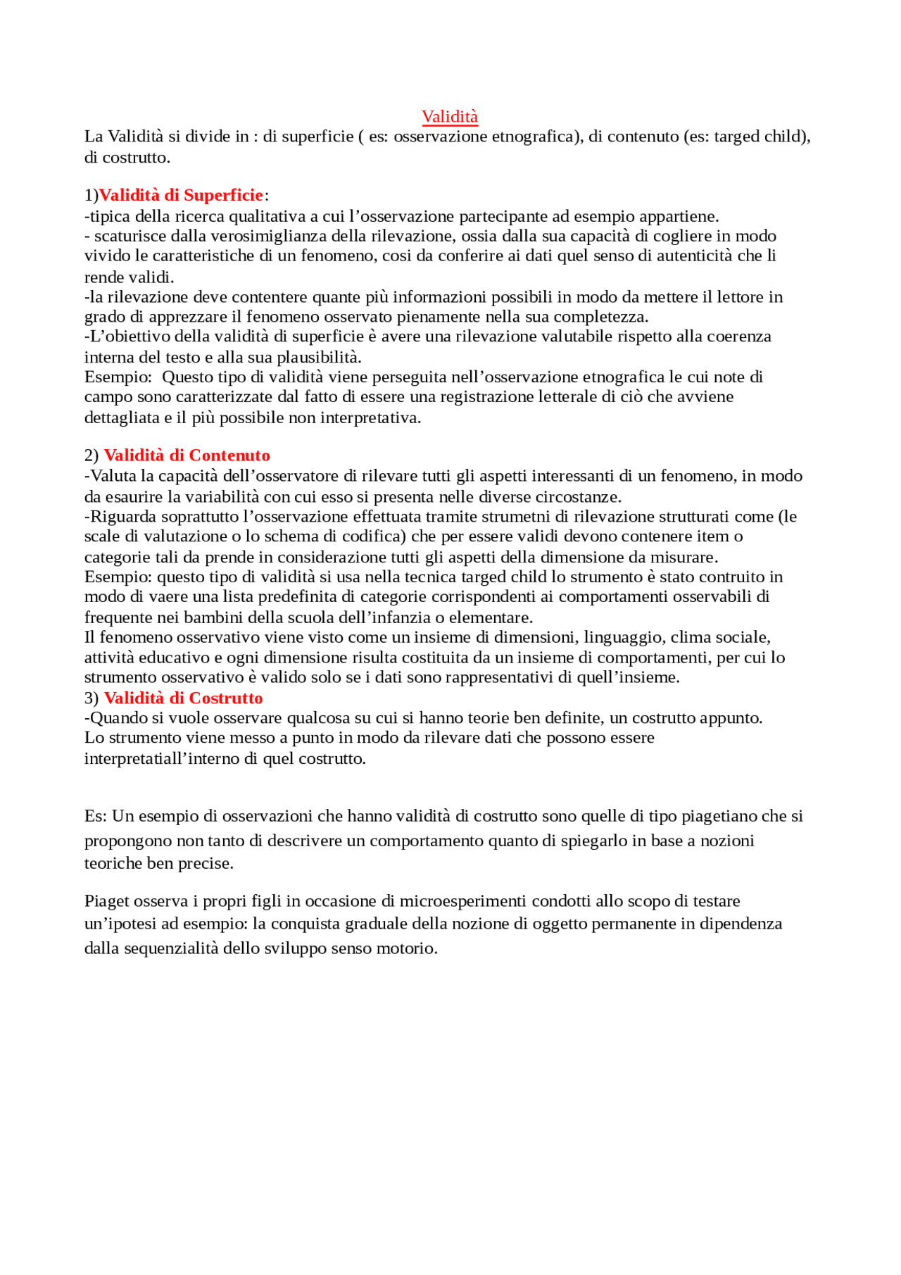 Osservare E Valutare Il Comportamento Infantile Docsity