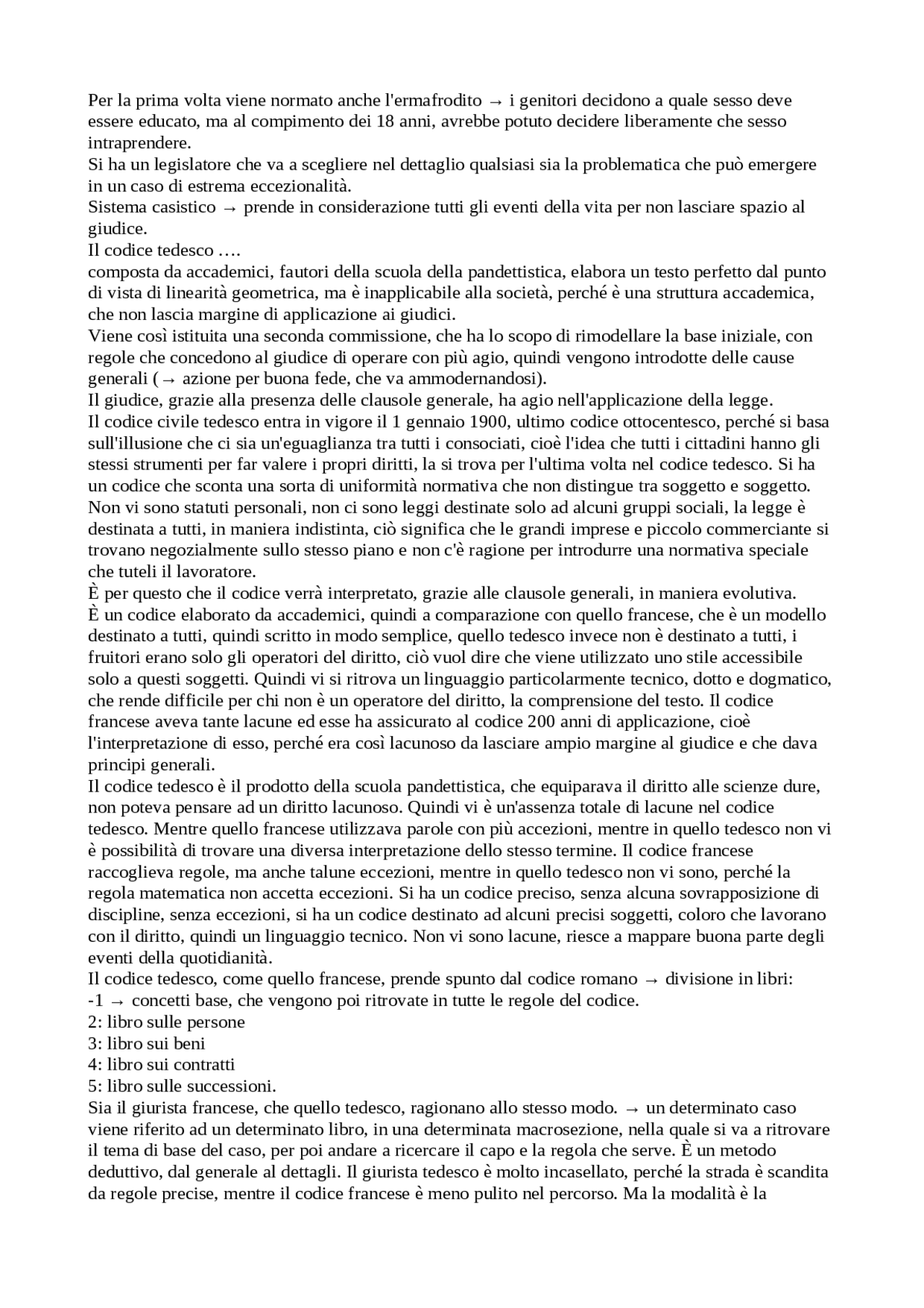 Sistemi Giuridici Comparati Docsity