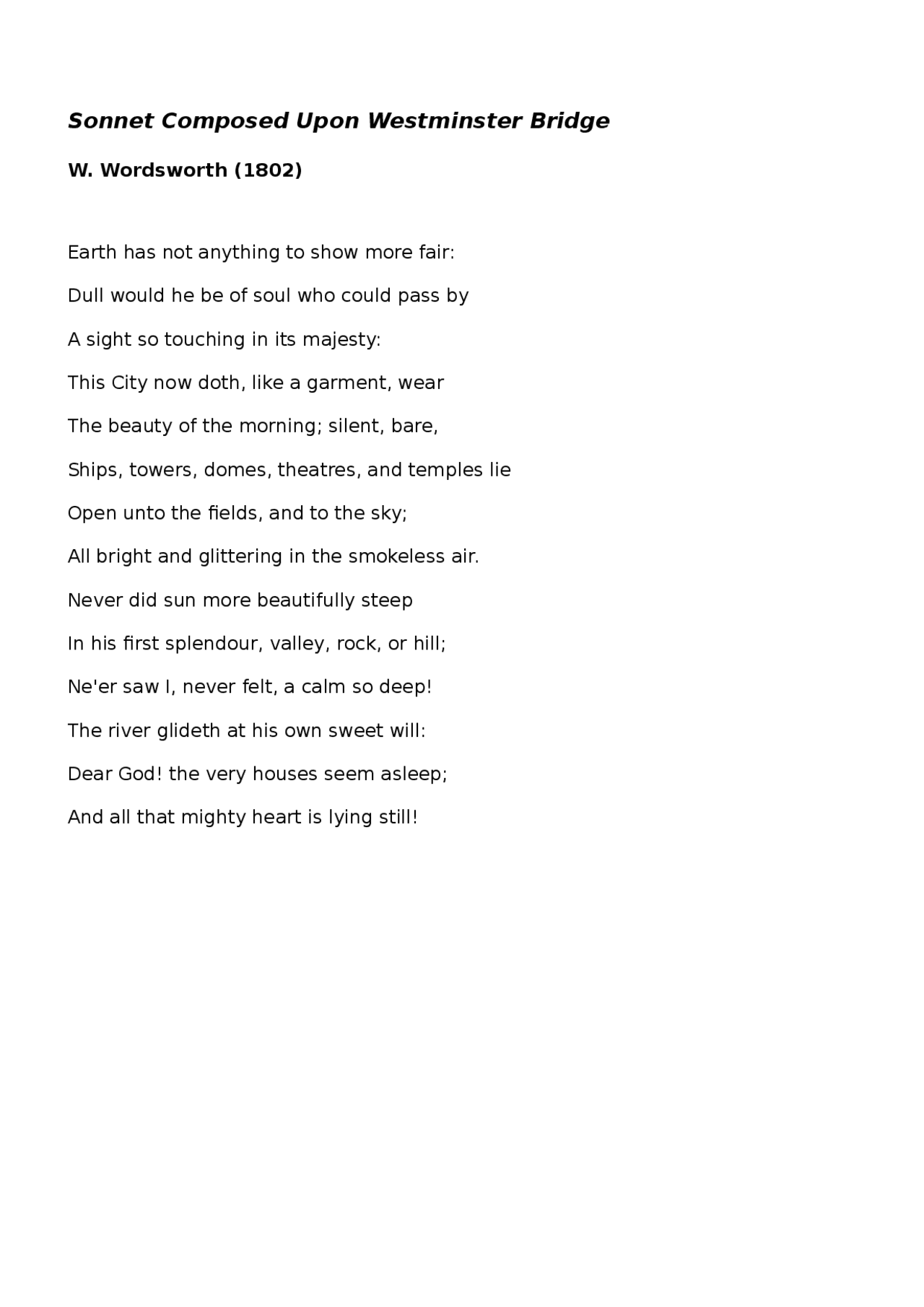 Comparison about first generation of romantic poets | Dispense di ...