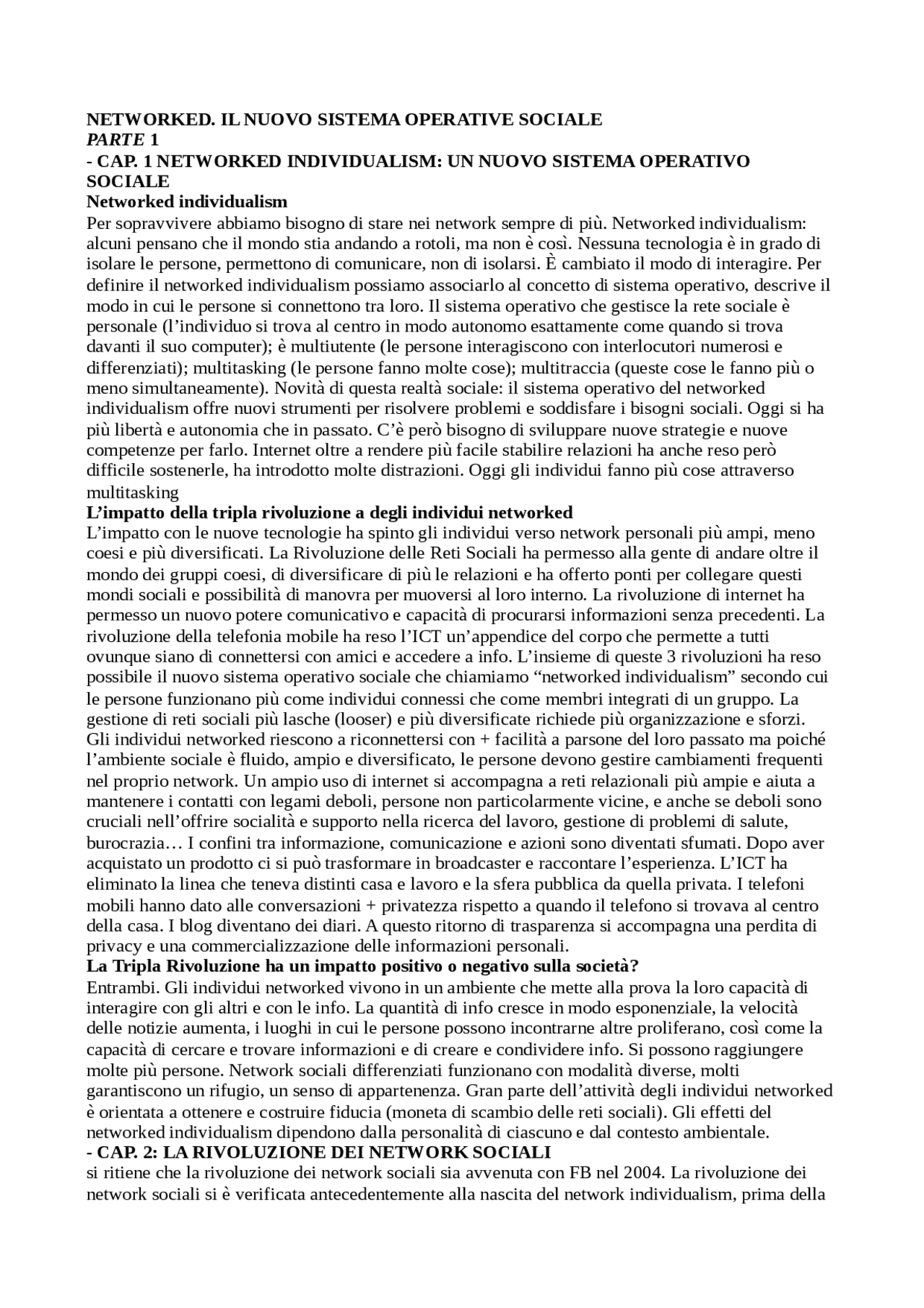 Networked Il Nuovo Sistema Operativo Sociale Di Rainie Wellman