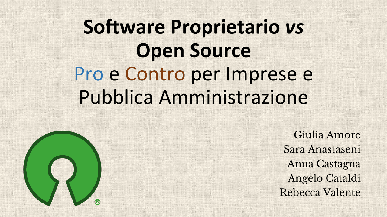 Open Source E Proprietario Docsity