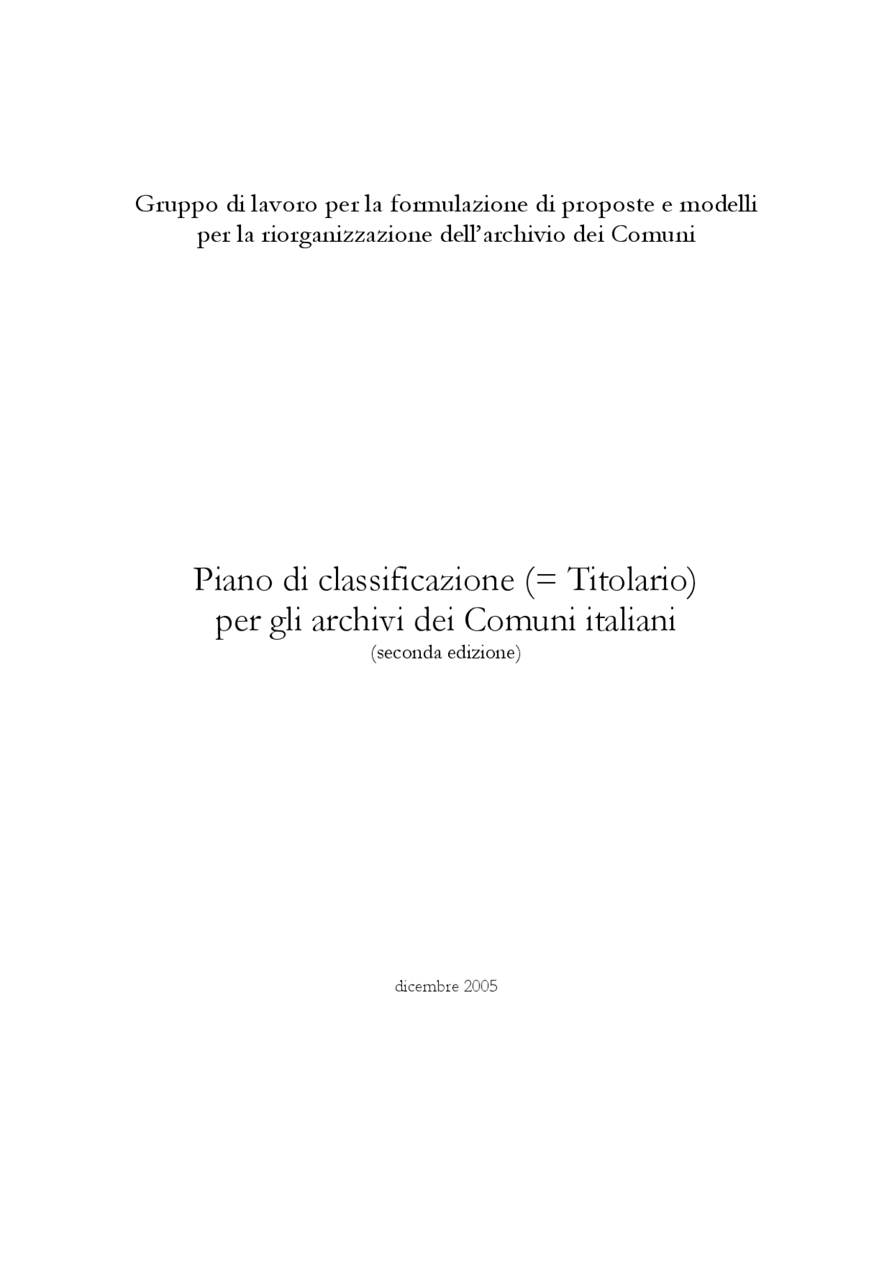 Titolario Di Classificazione Docsity