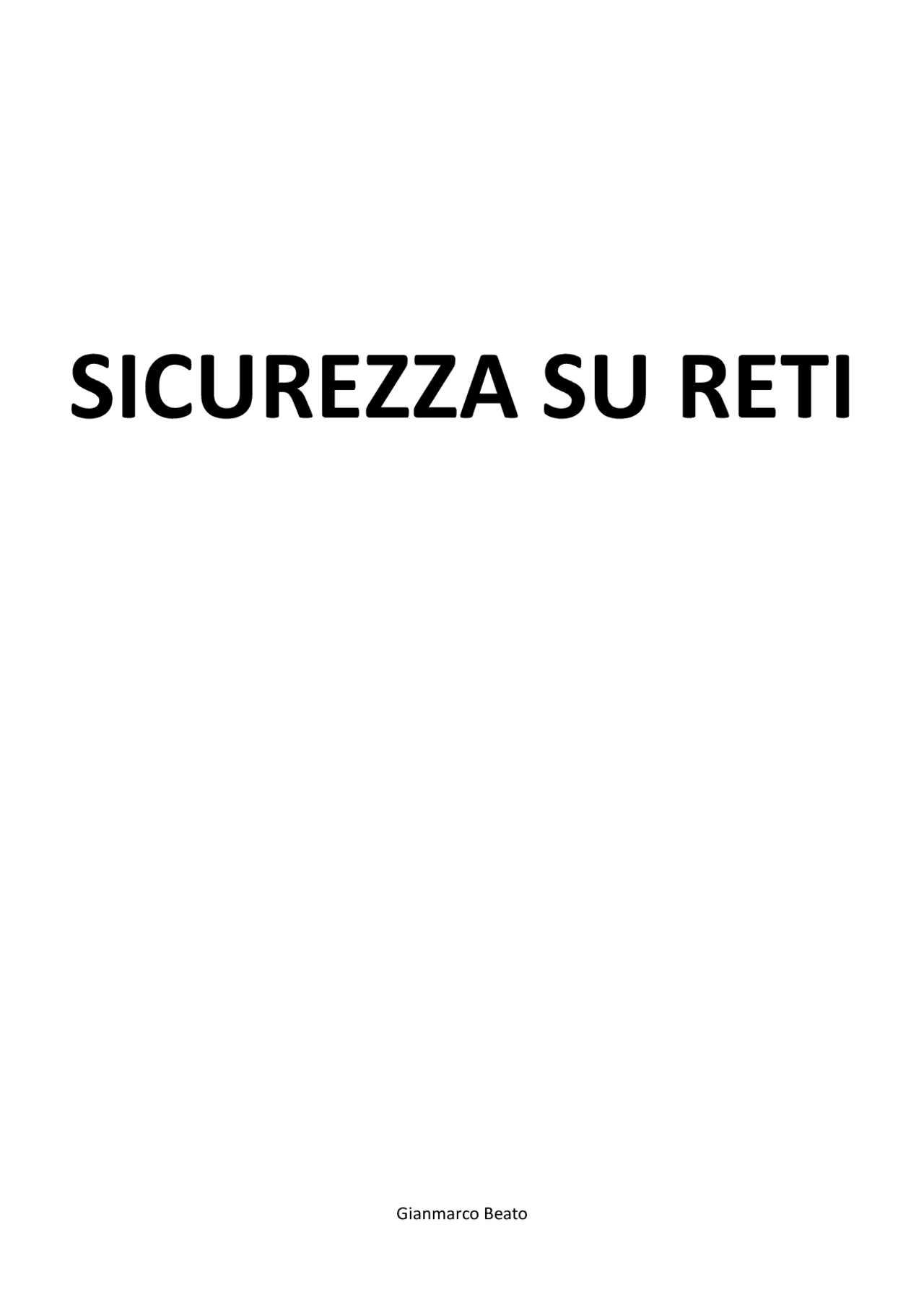 Sicurezza su Reti - Crittografia - Docsity