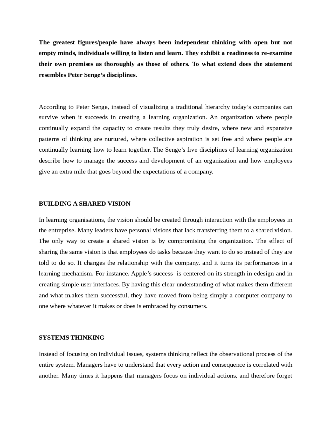Learning Organisation Lecture Notes Docsity