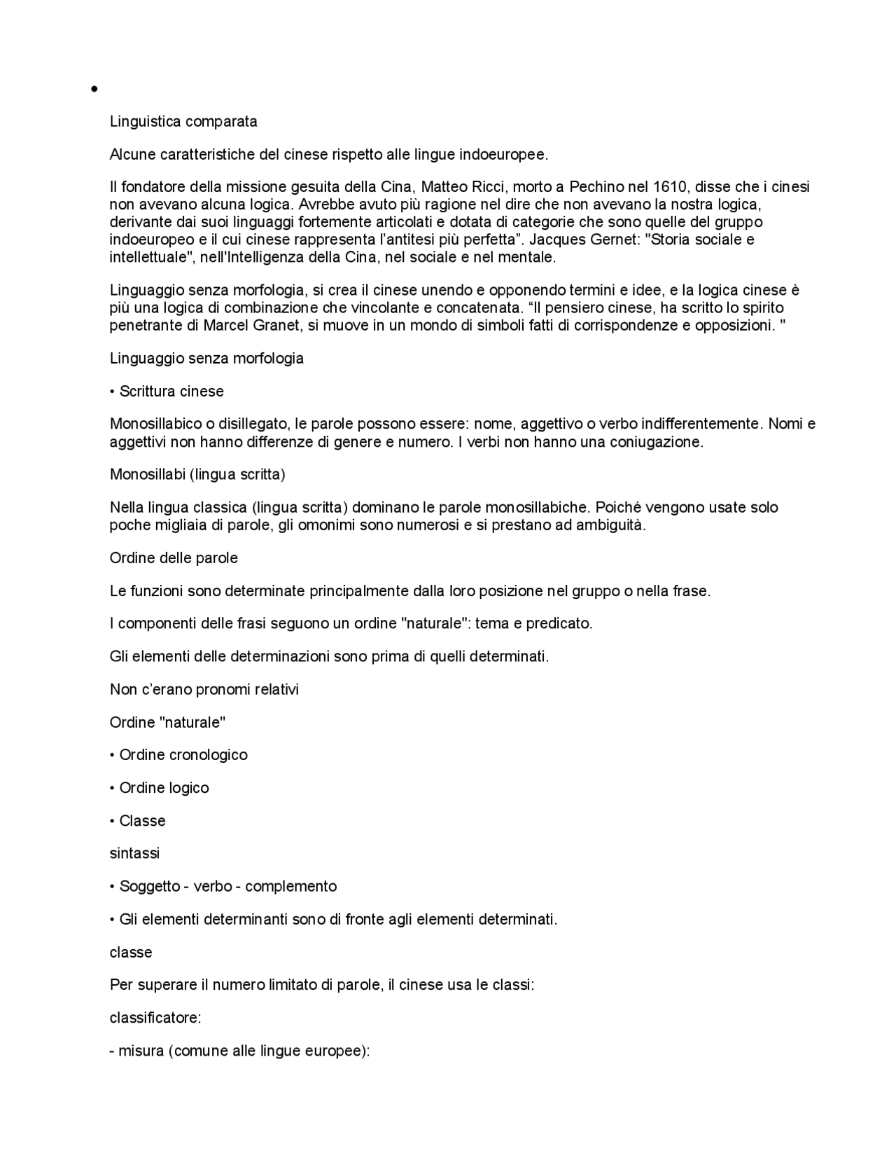 Linguistica Comparata Docsity