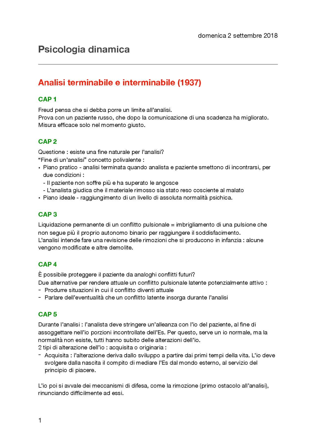 Riassunto Libro Analisi Terminabile E Interminabile Di Freud Docsity