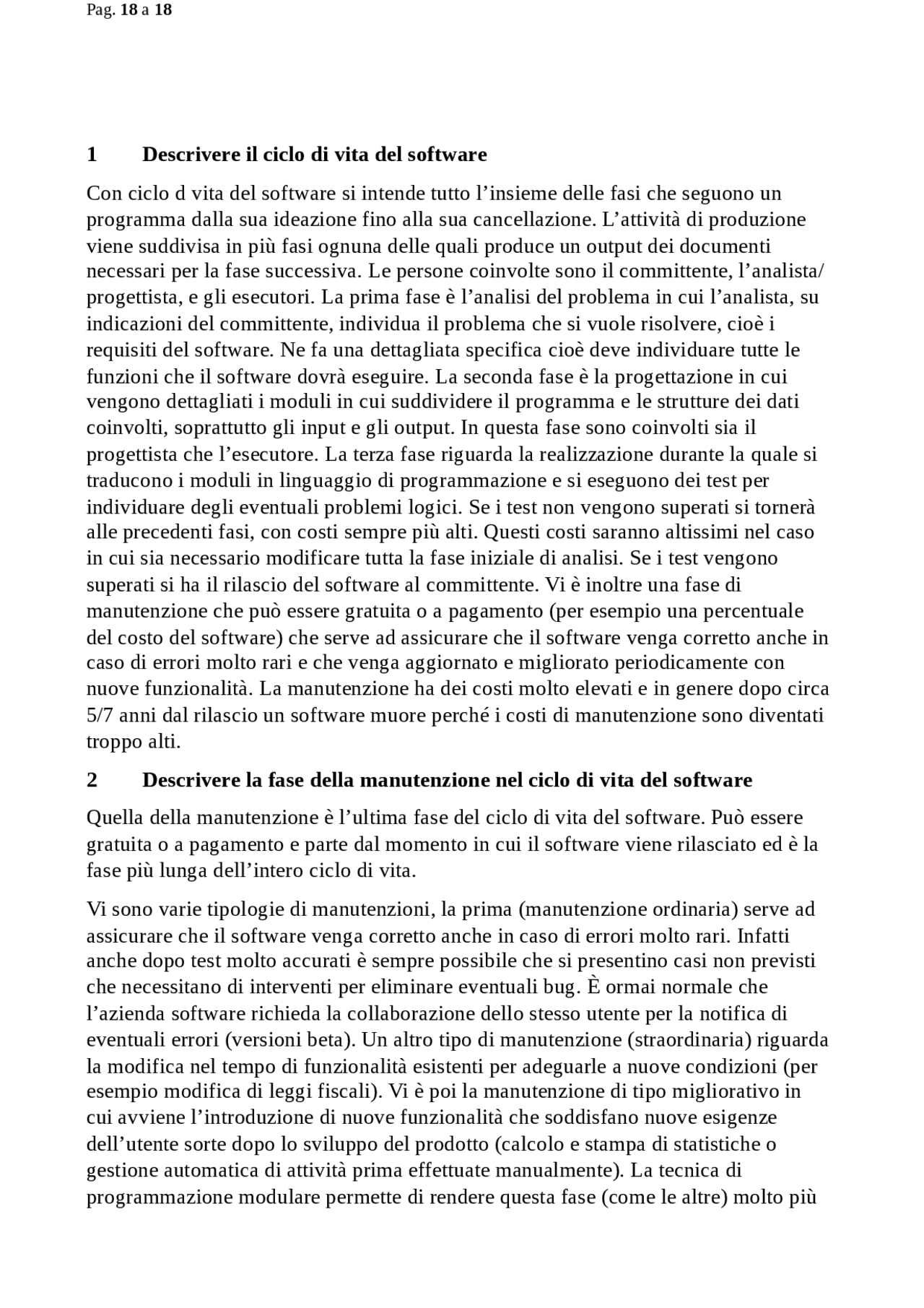 Risposte Di Informatica Docsity