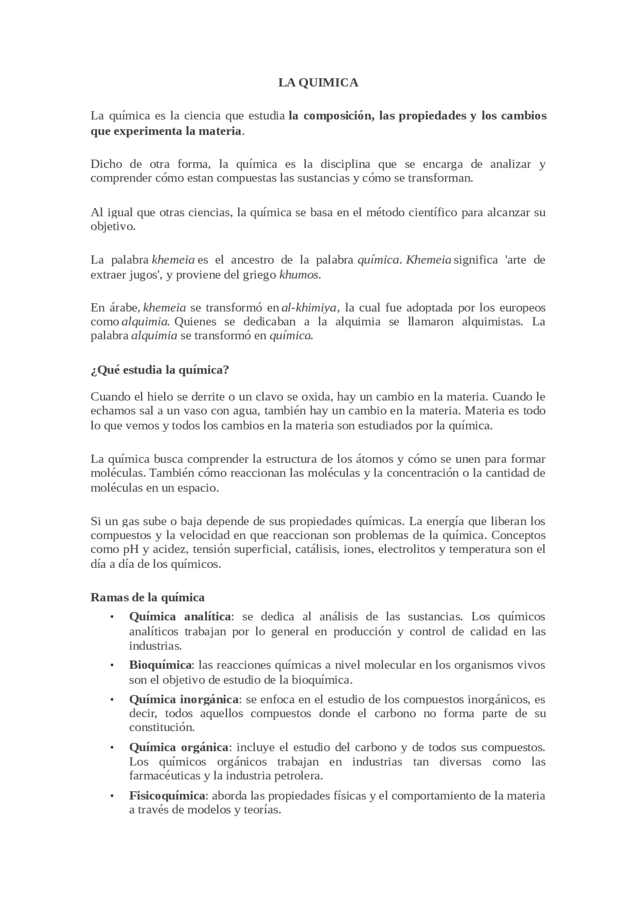 QUIMICA BASICA PARA ESTUDIANTES | Apuntes de Química | Docsity