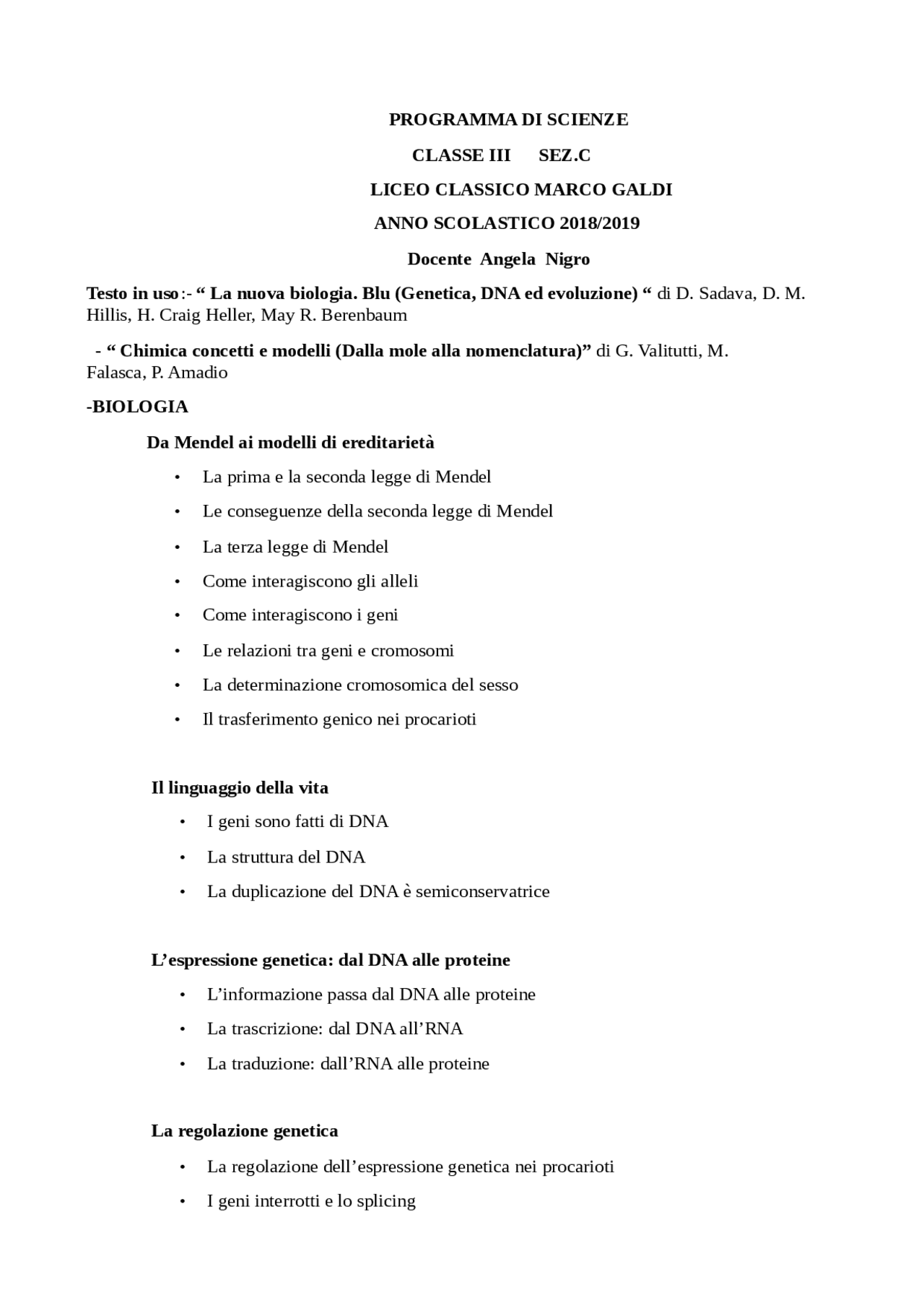 Scienze Della Terra Classe Docsity