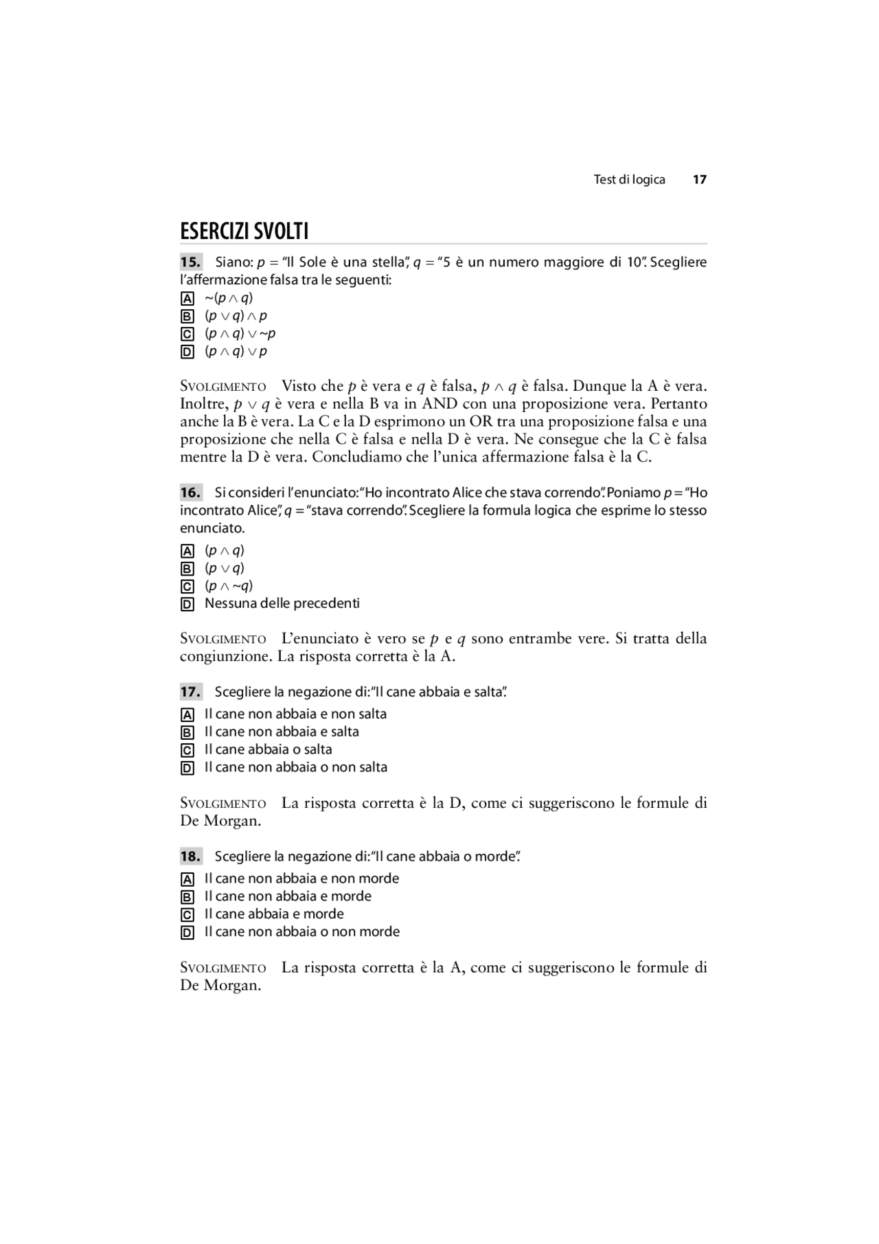 Esercizi Per Lesame Di Logica Del Prof Oscar Dapane Docsity