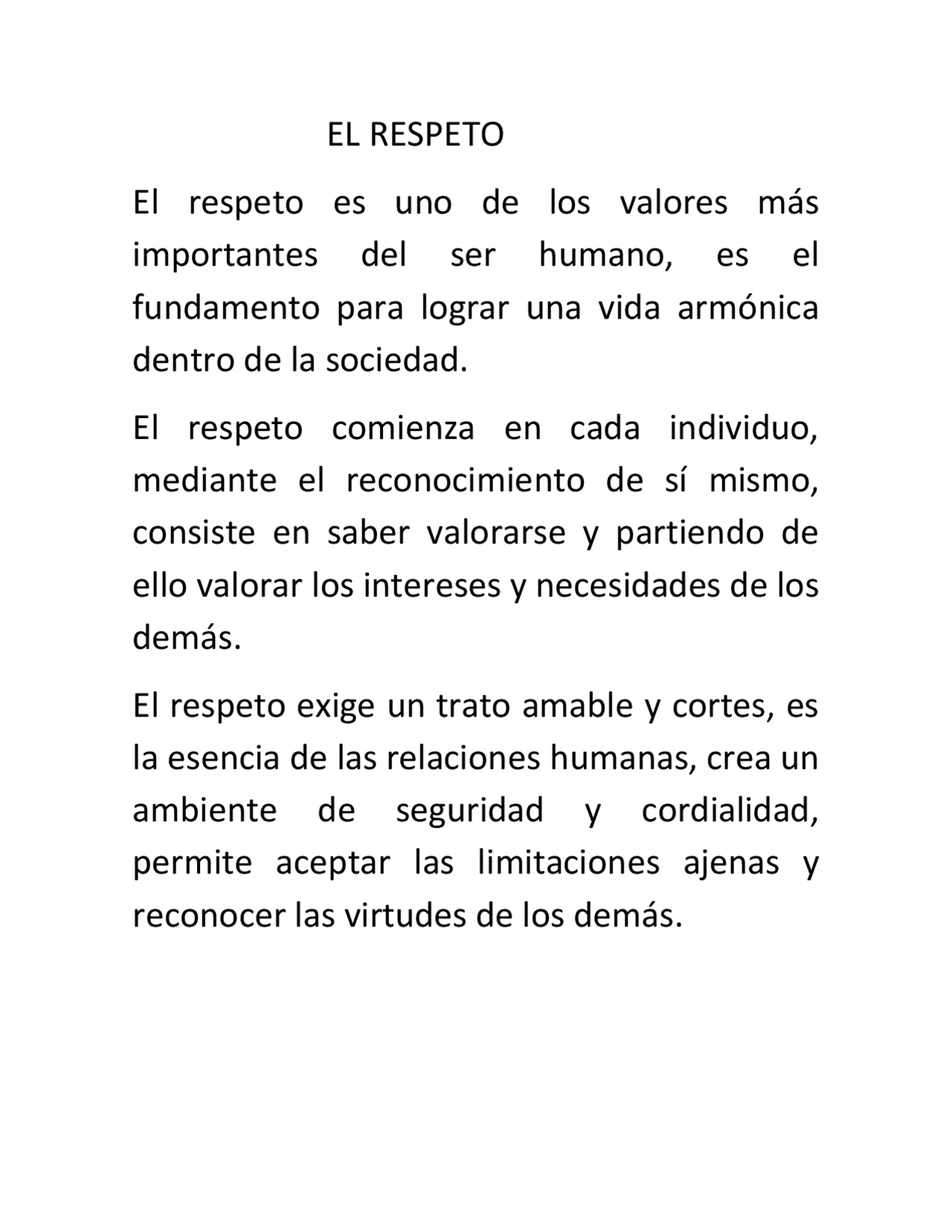Presentacion sobre el respeto | Apuntes de Medicina | Docsity