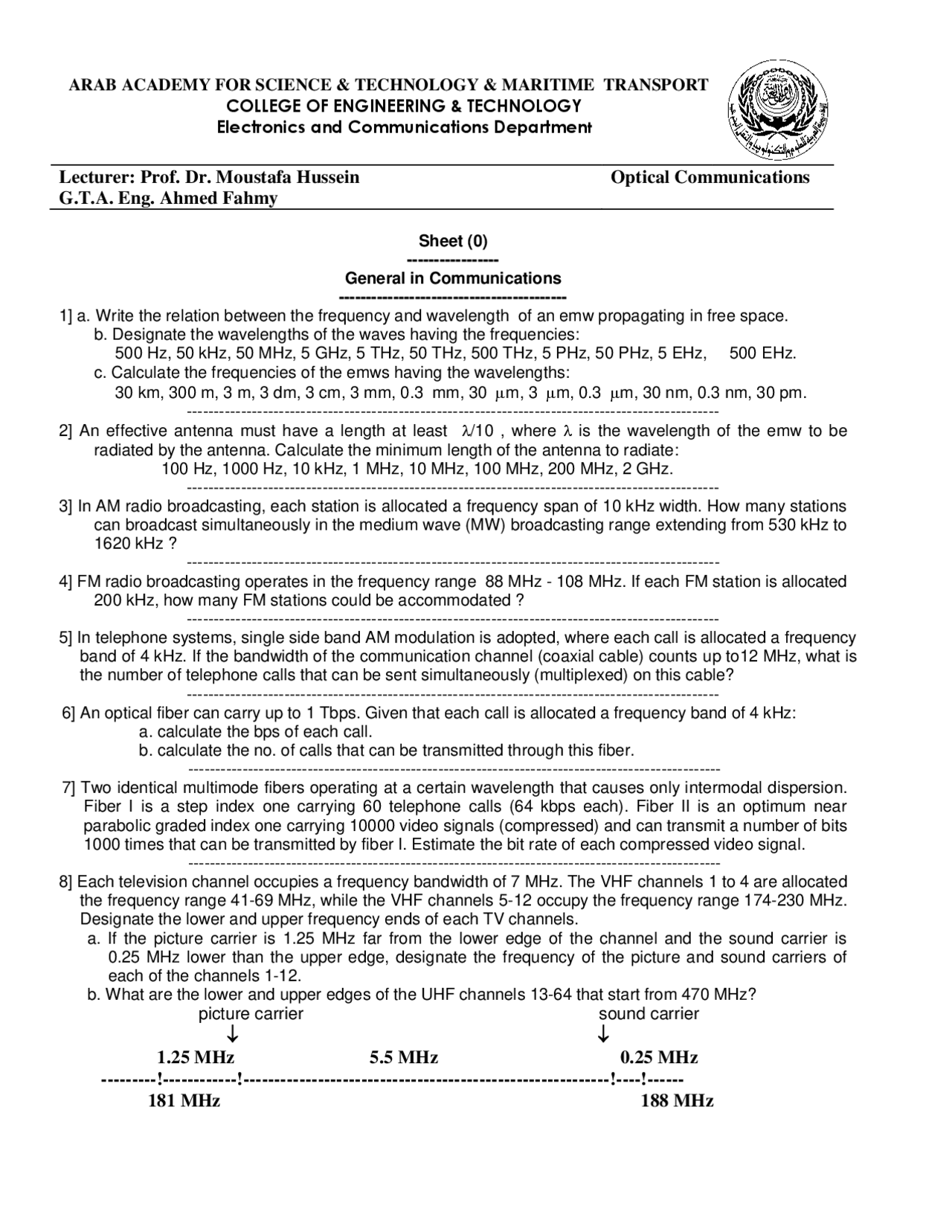Optic fiber communication - Docsity