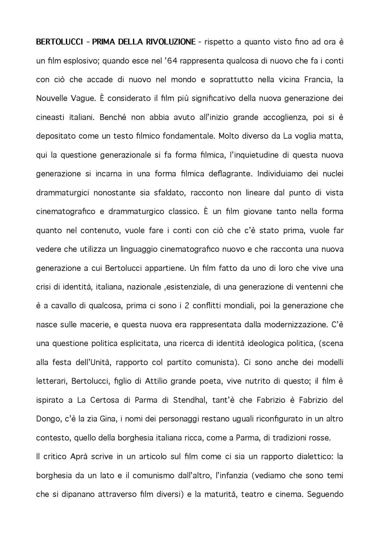 Bertolucci Analisi Del Film Prima Della Rivoluzione DAMS Roma Tre bertolucci-analisi-del-film-prima-della-rivoluzione-dams-roma-tre