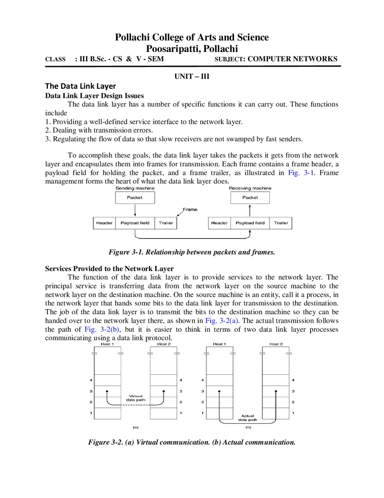 Computer Networks Lecture Notes Unit Iii Docsity