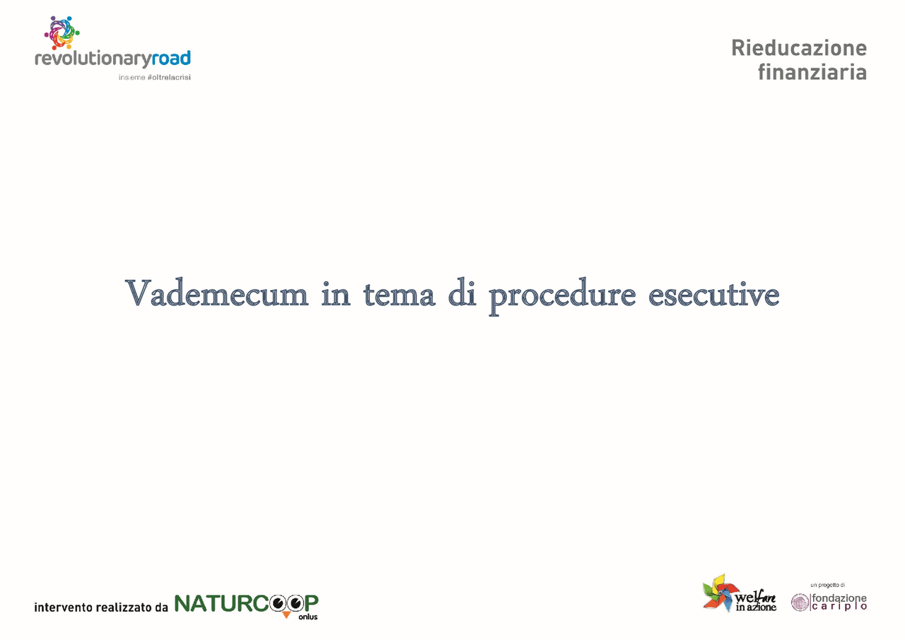 Il Processo Esecutivo Dispense Dispense Di Diritto Processuale Civile
