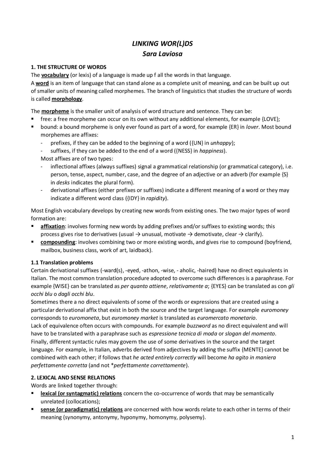 Linking Worlds Contrastive Analysis And Translation Di Laviosa