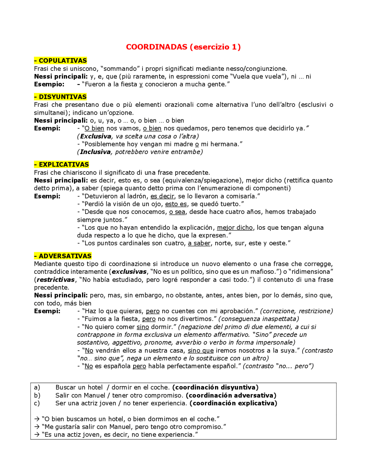 Schemi Modulo Teorico Spagnolo Ii Docsity
