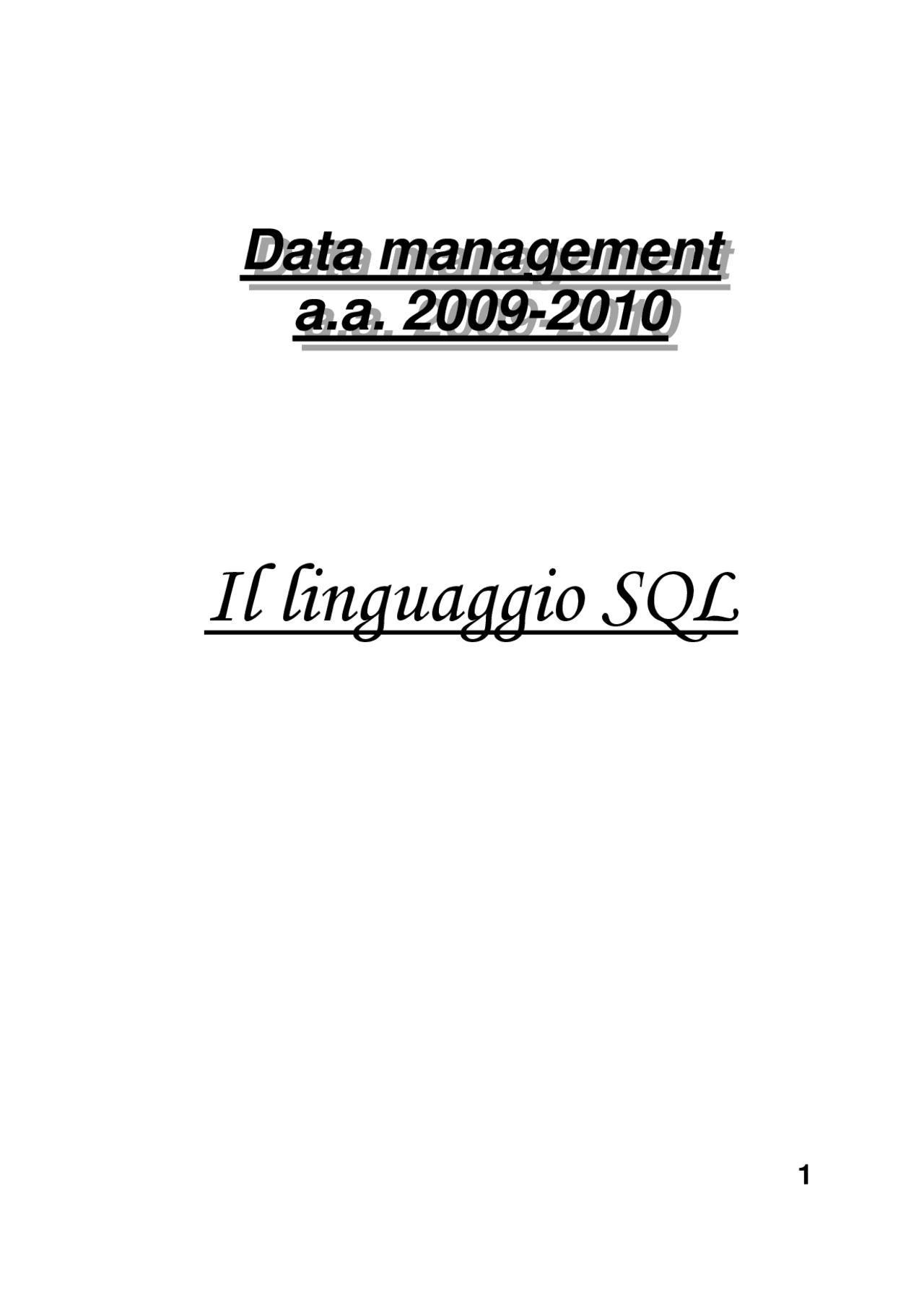 Il Linguaggio Sql Il Modello Di Database Docsity